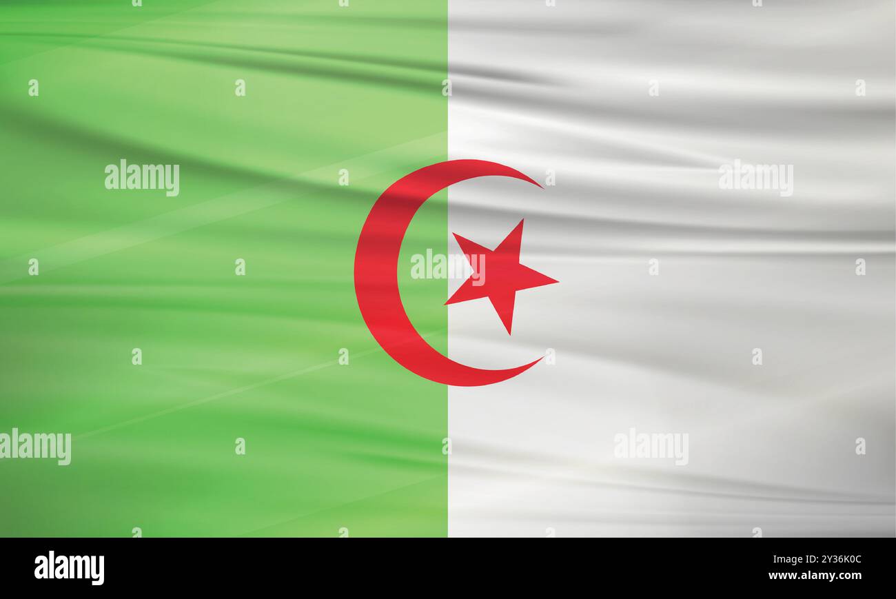 Illustration of Algeria Flag and Editable Vector Algeria Country Flag ...