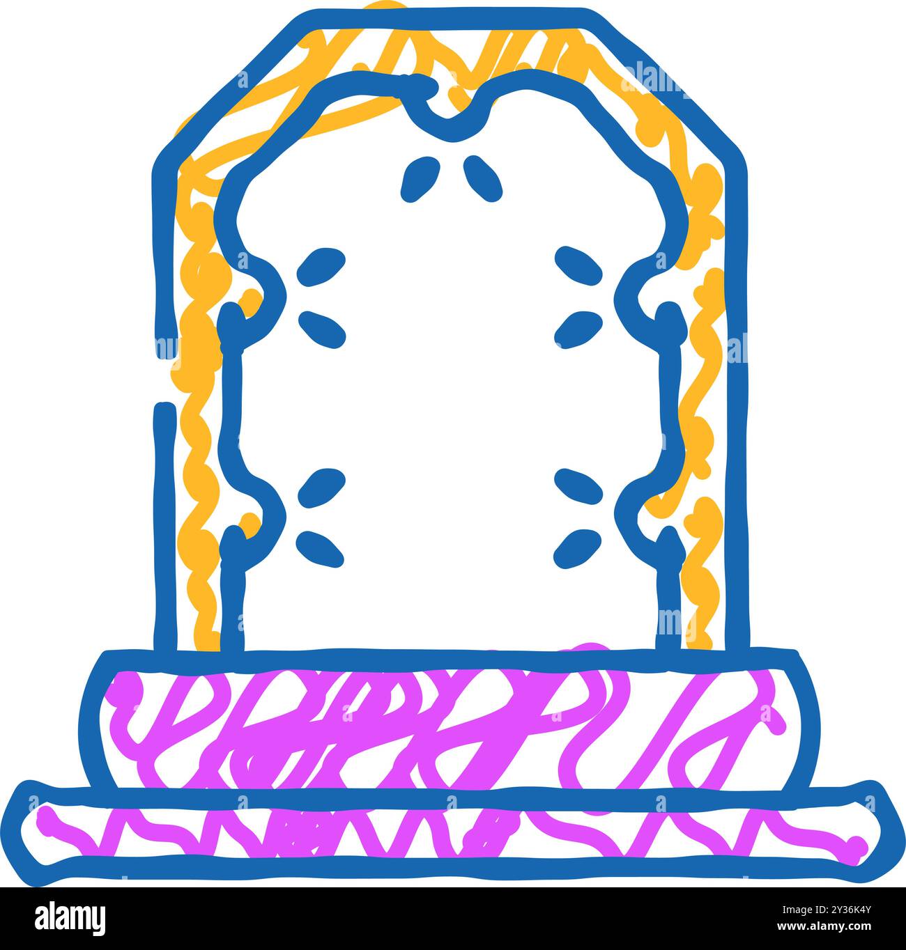 decontamination shower nuclear energy icon doodle illustration Stock ...