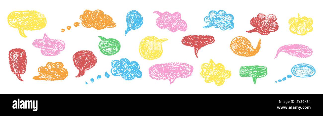 Set of fun speech bubbles for chat. Comic frame templates for dialogues ...