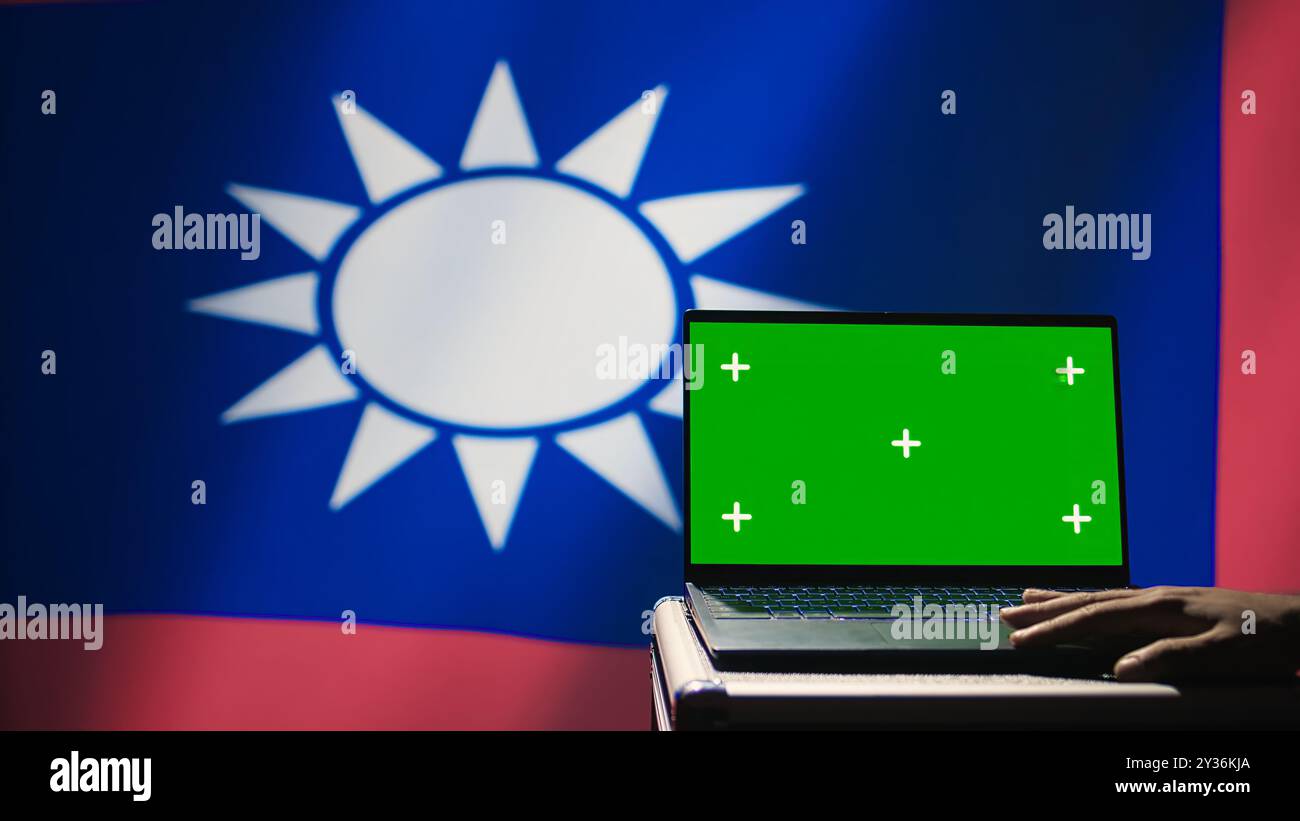 Taiwan specials ops unit uses green screen laptop to counteract Chinese ...