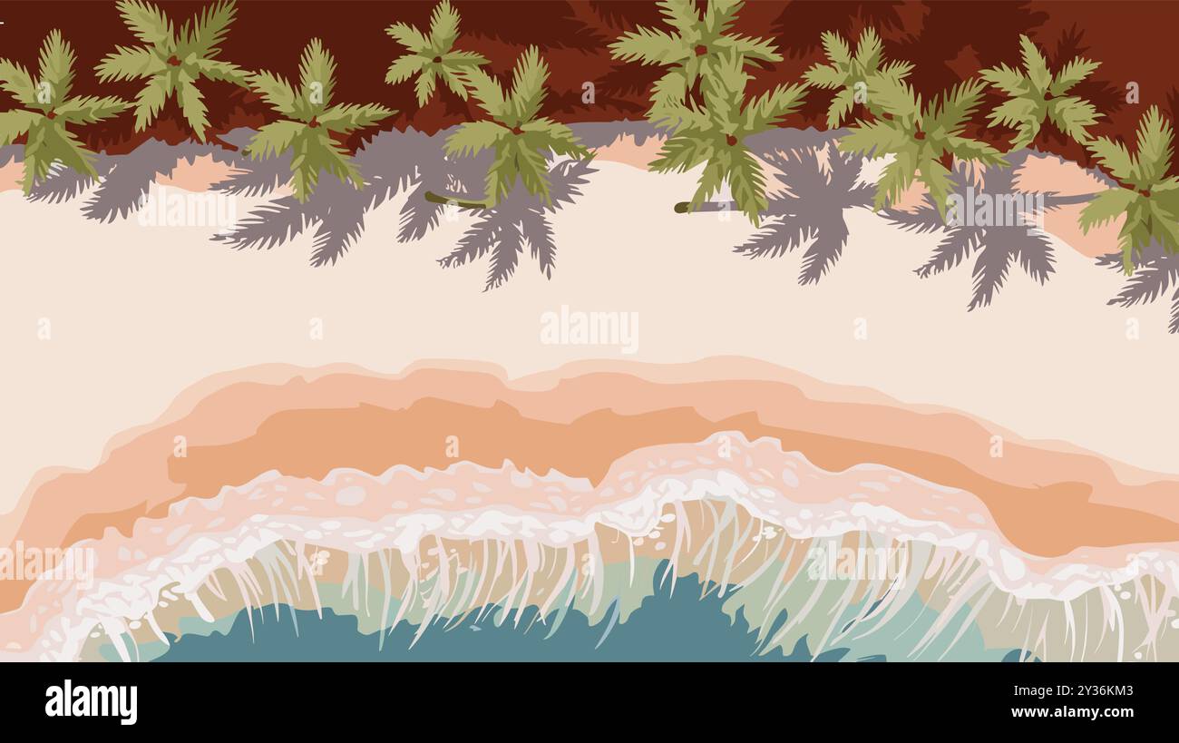 Aerial seaside view Stock Vector Images - Alamy