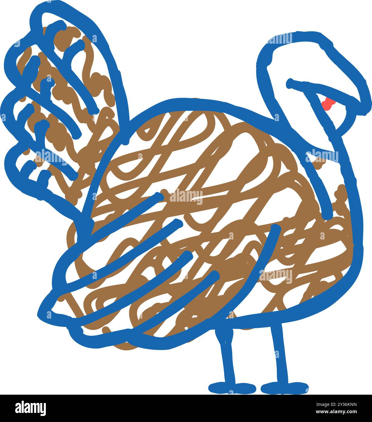 turkey bird autumn season icon doodle illustration Stock Vector Image ...