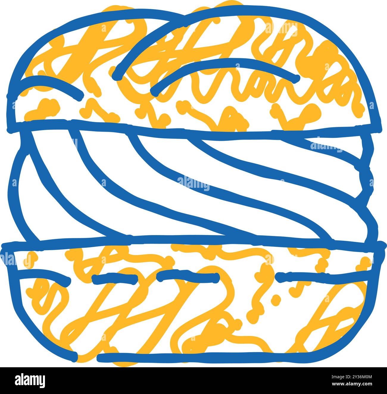 vanilla cream puff food snack icon doodle illustration Stock Vector ...