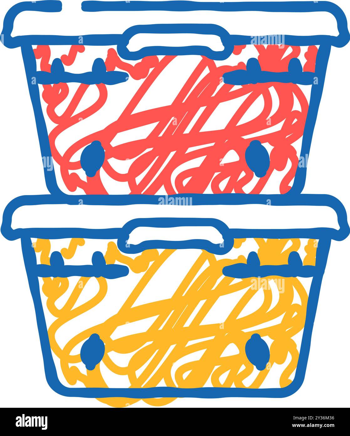 storage bins garage tool icon doodle illustration Stock Vector Image ...