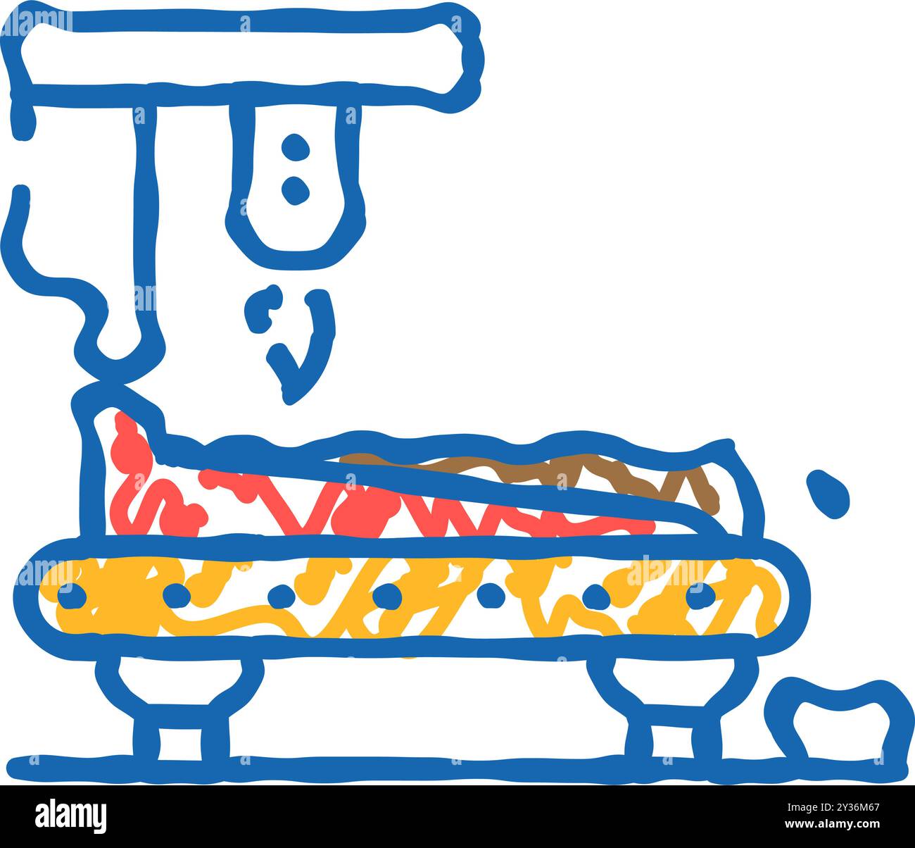 sinter plant steel production icon doodle illustration Stock Vector ...