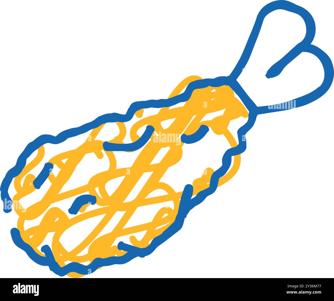 tempura shrimp japanese food icon doodle illustration Stock Vector ...