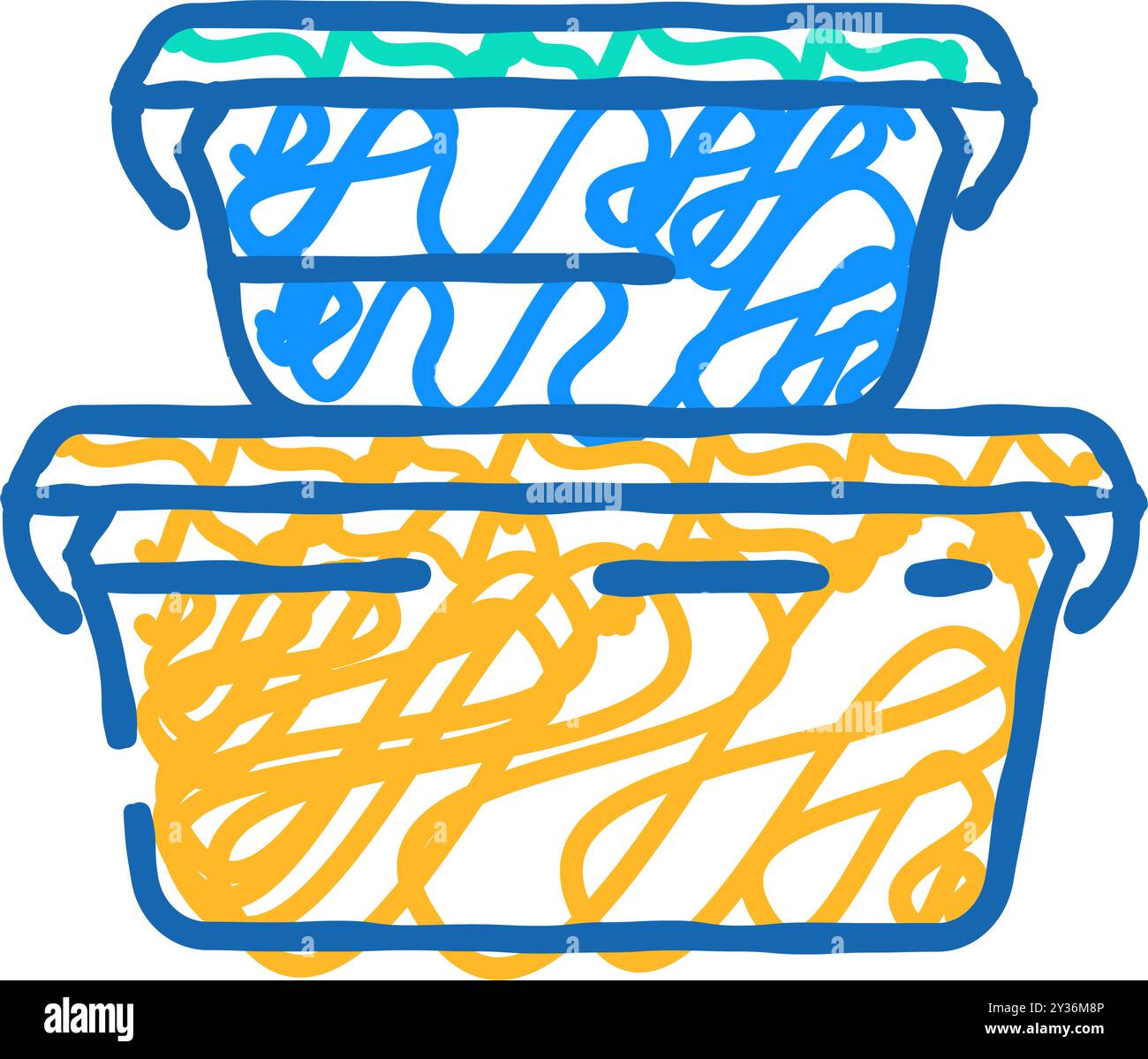 lunch box glass meal icon doodle illustration Stock Vector Image & Art ...
