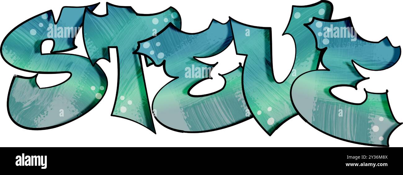 steve - name street art - graffiti lettering typography - art ...