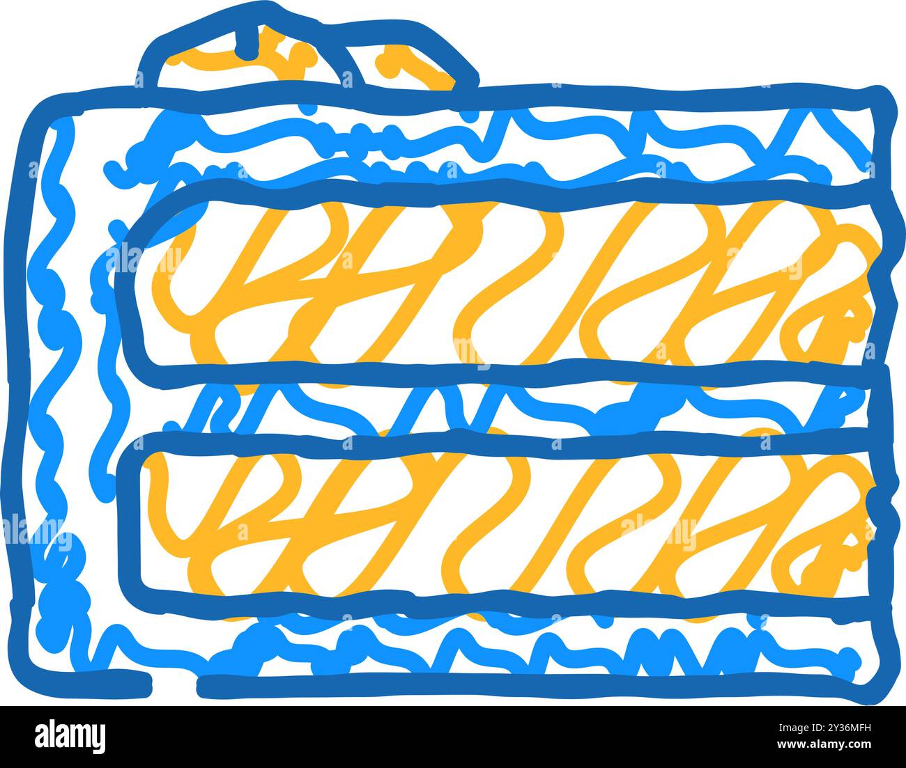 carrot cake slice food snack icon doodle illustration Stock Vector ...