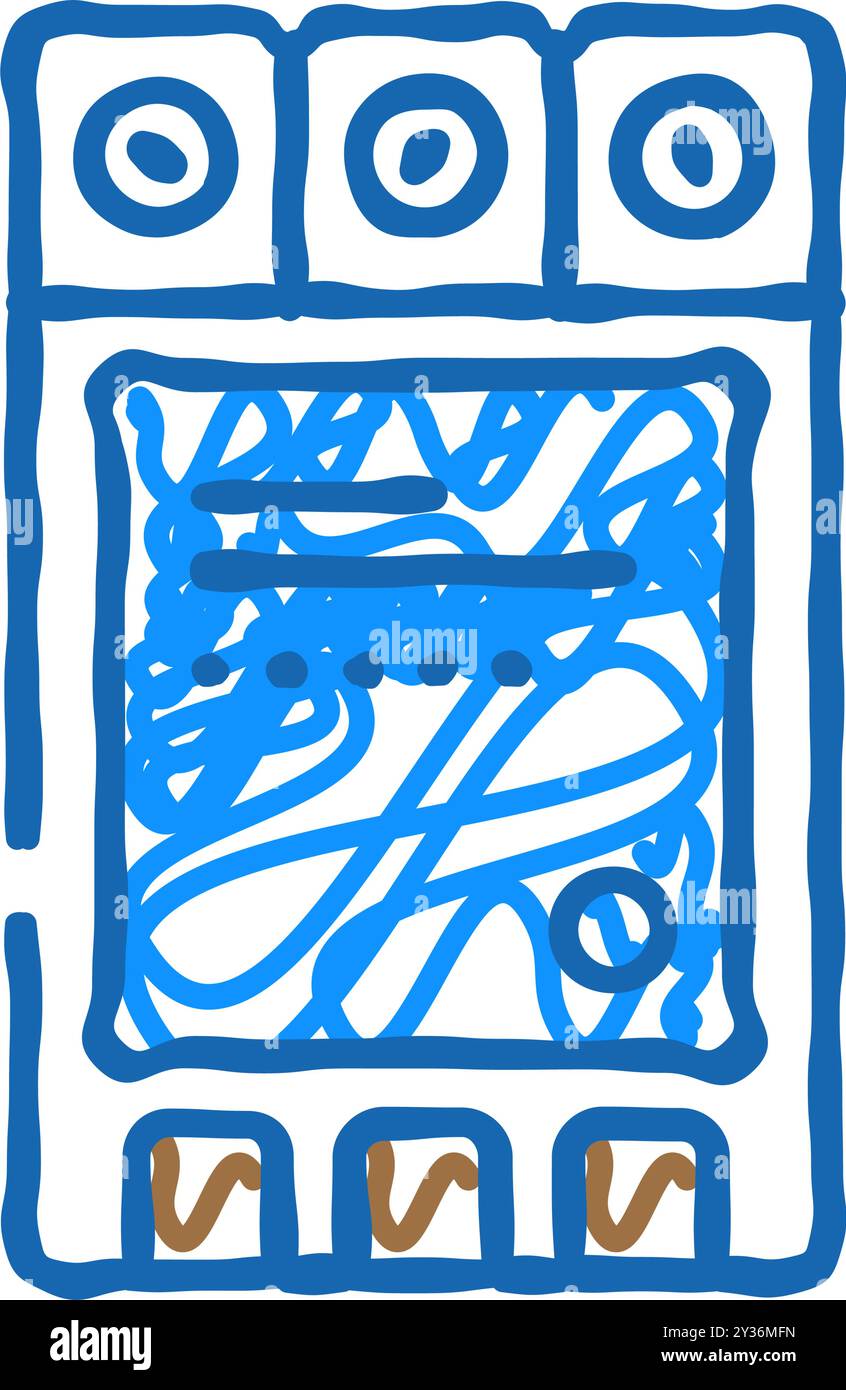 relay electronic component icon doodle illustration Stock Vector Image ...