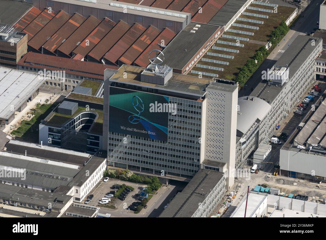 Mercedes Car Group's factories in Unterturkheim near Stuttgart, Germany ...