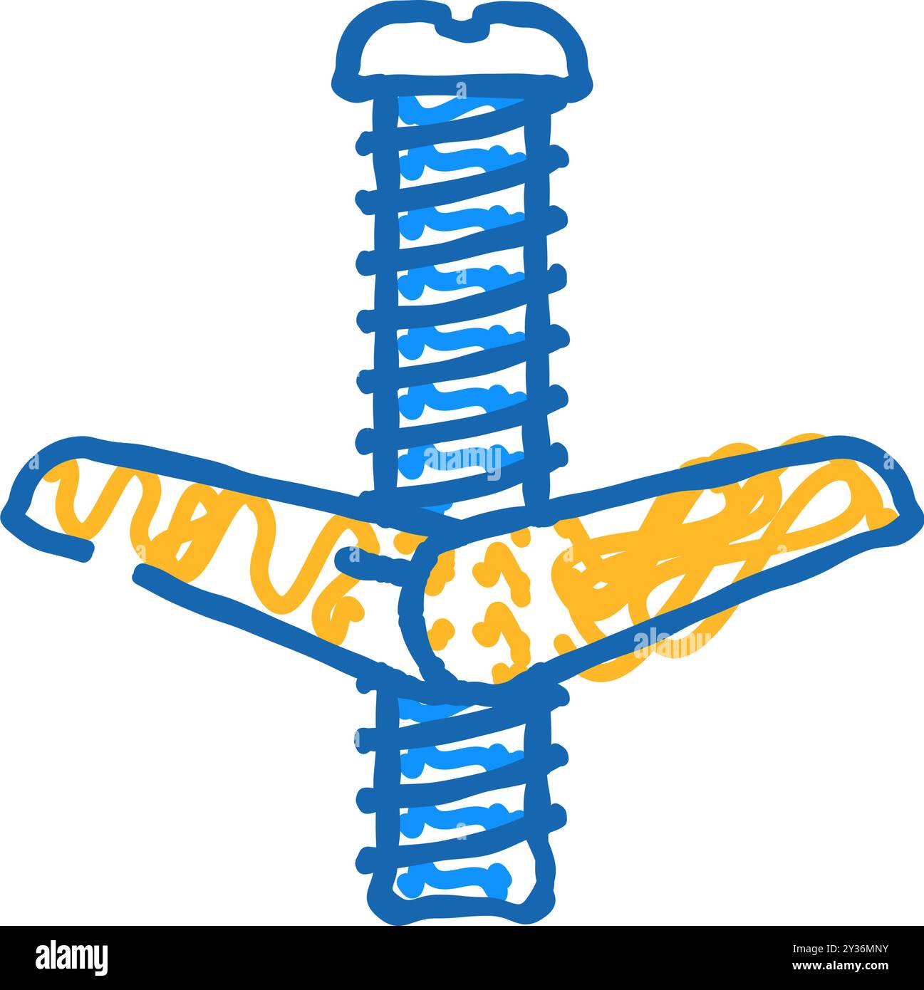 wall anchor hardware furniture fitting icon doodle illustration Stock ...