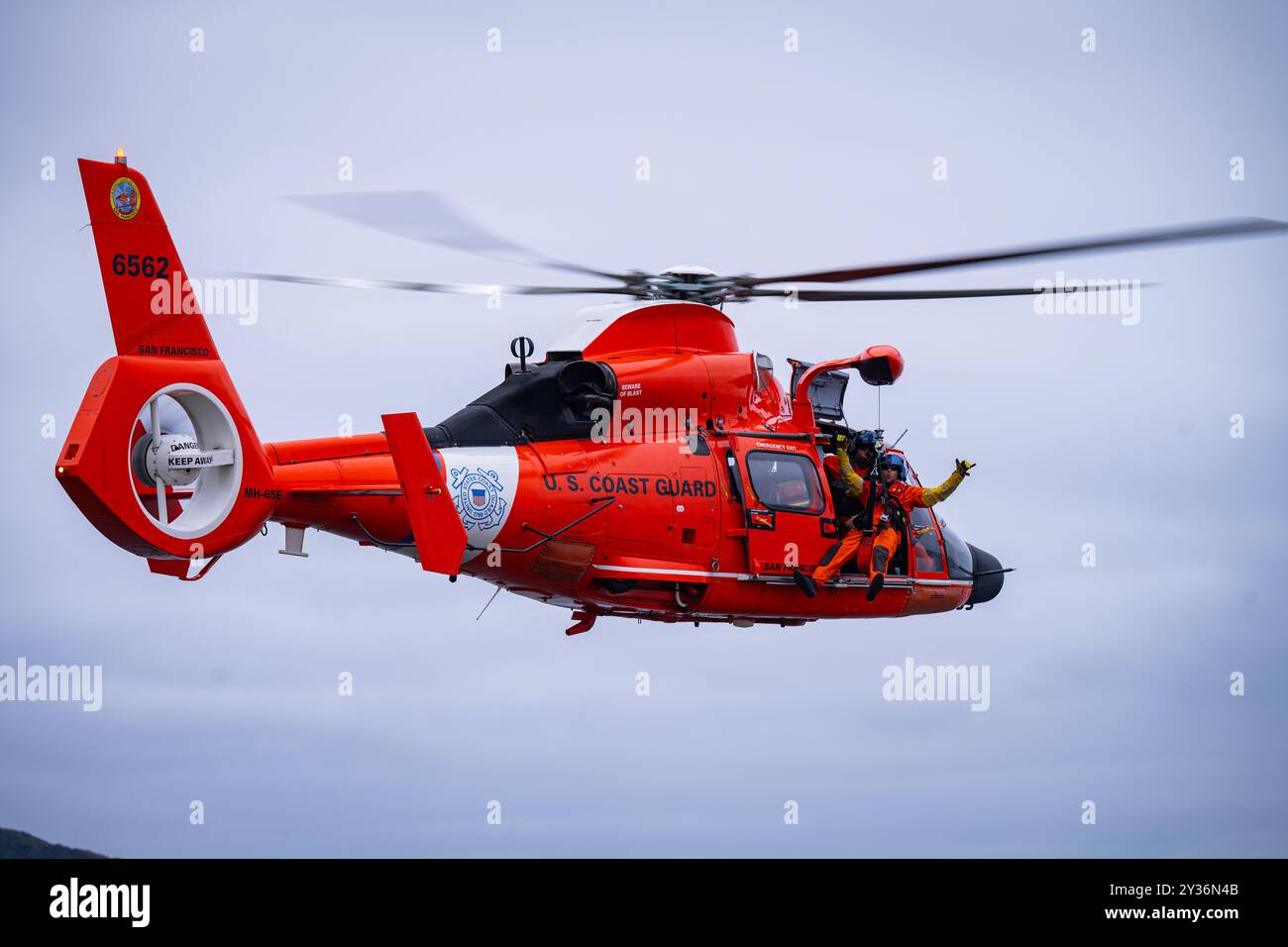 A Coast Guard aviation survival technician stationed at Air Station San ...