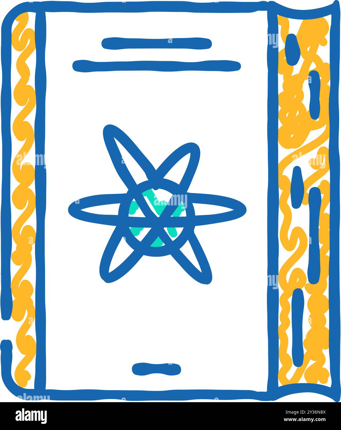 nuclear physics nuclear energy icon doodle illustration Stock Vector ...