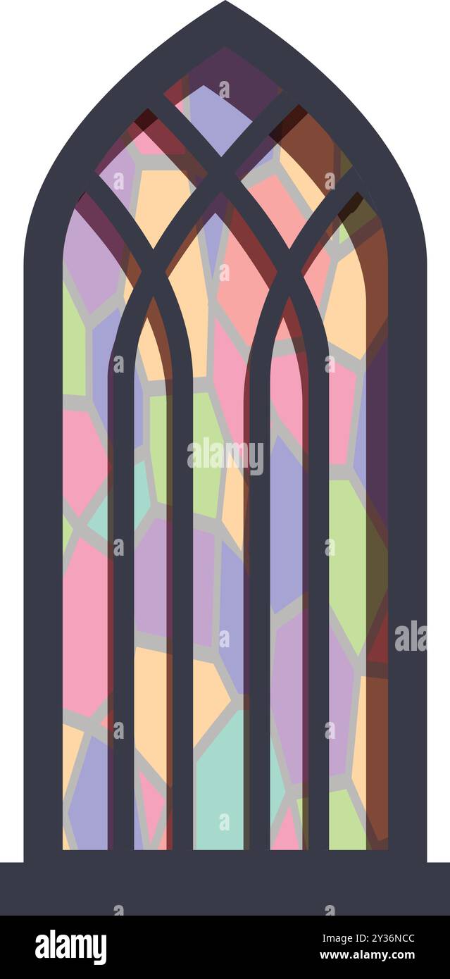 Church stained glass window detail Stock Vector Images - Alamy