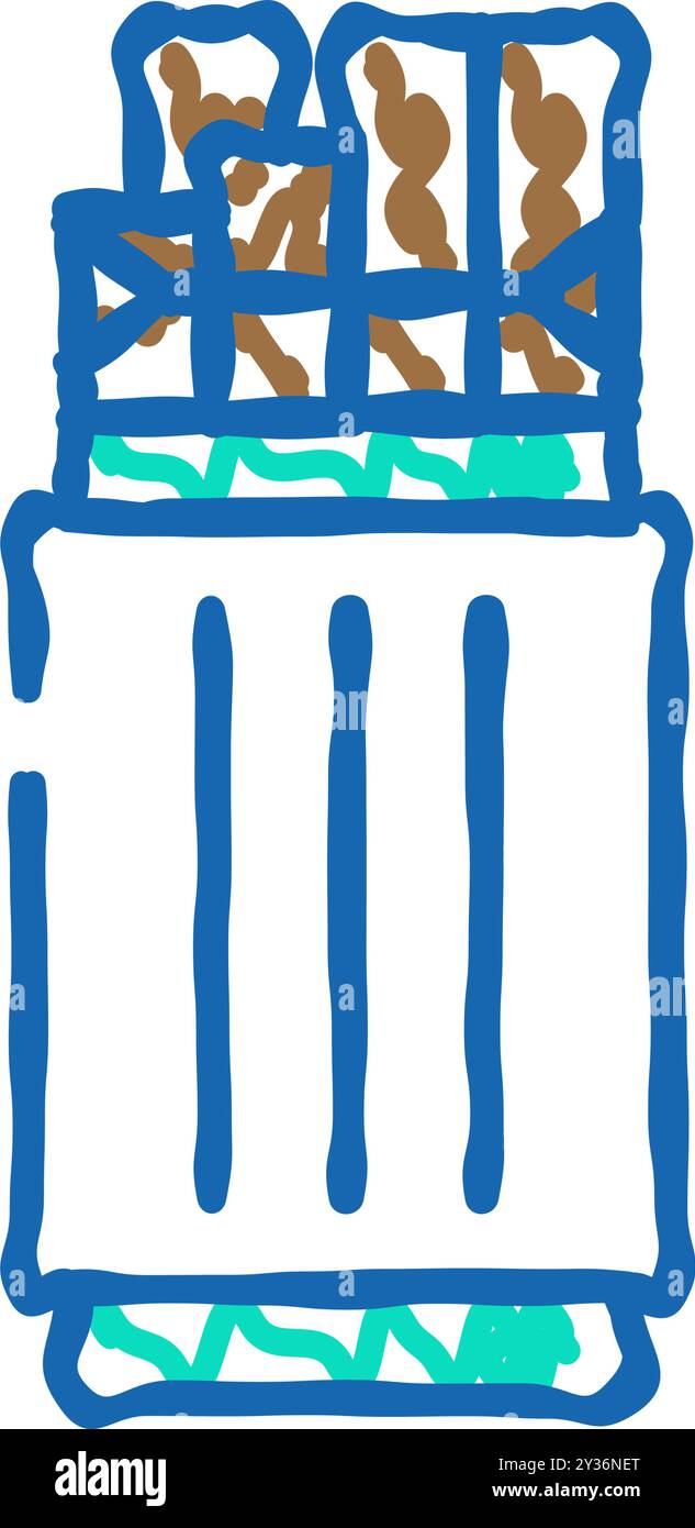 nuclear fuel rod energy icon doodle illustration Stock Vector Image ...