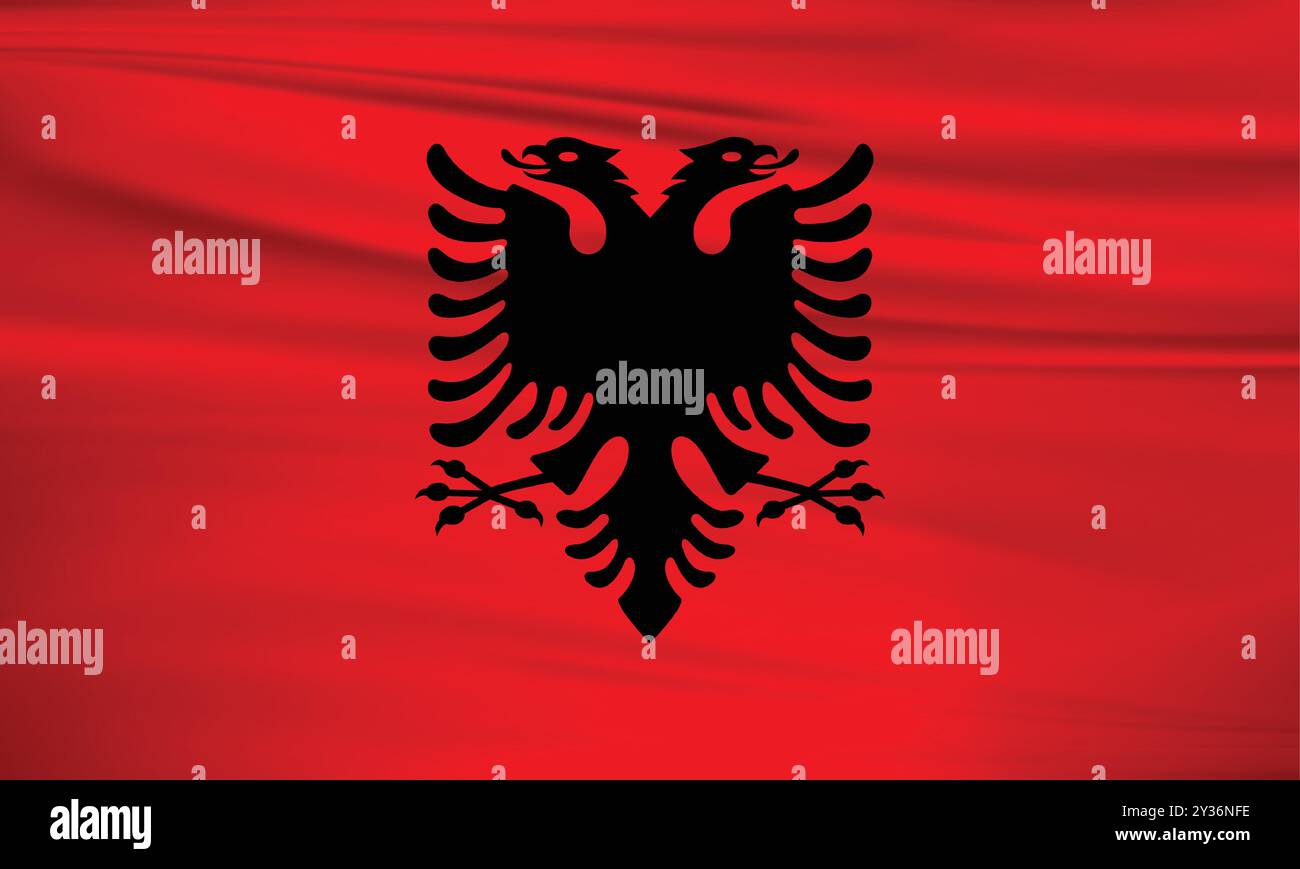 Illustration of Albania Flag and Editable Vector Albania Country Flag ...