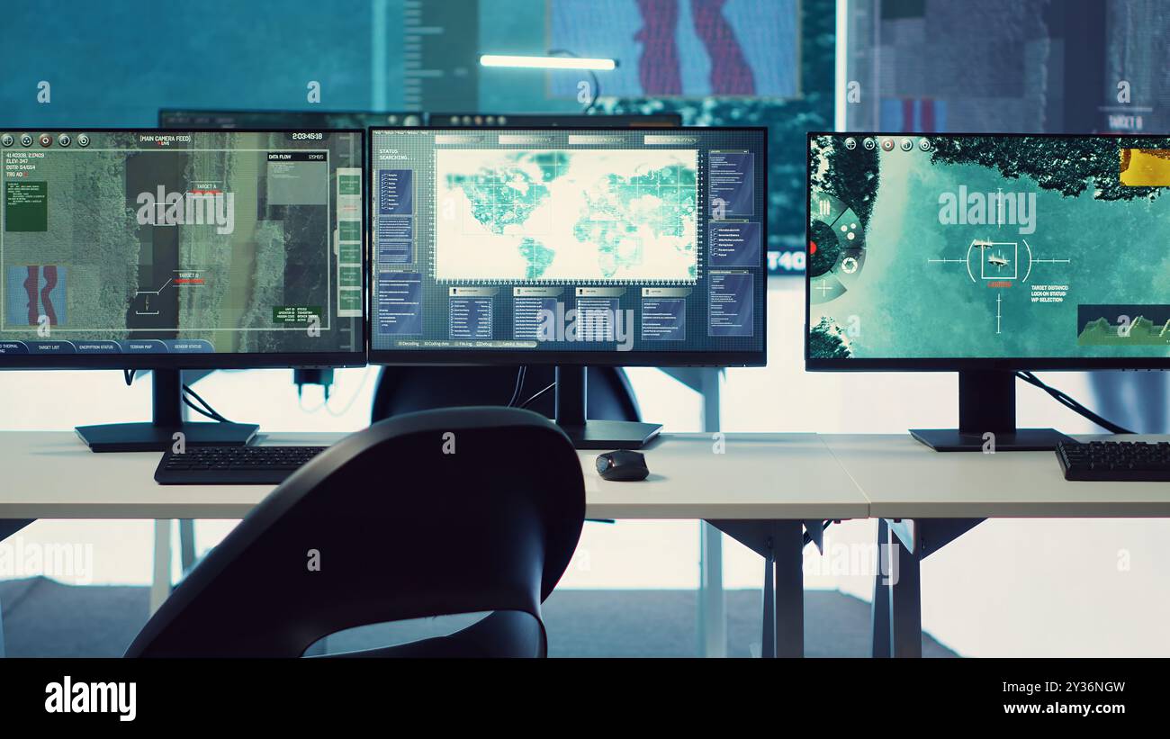 Empty federal secret service control room used to follow national ...