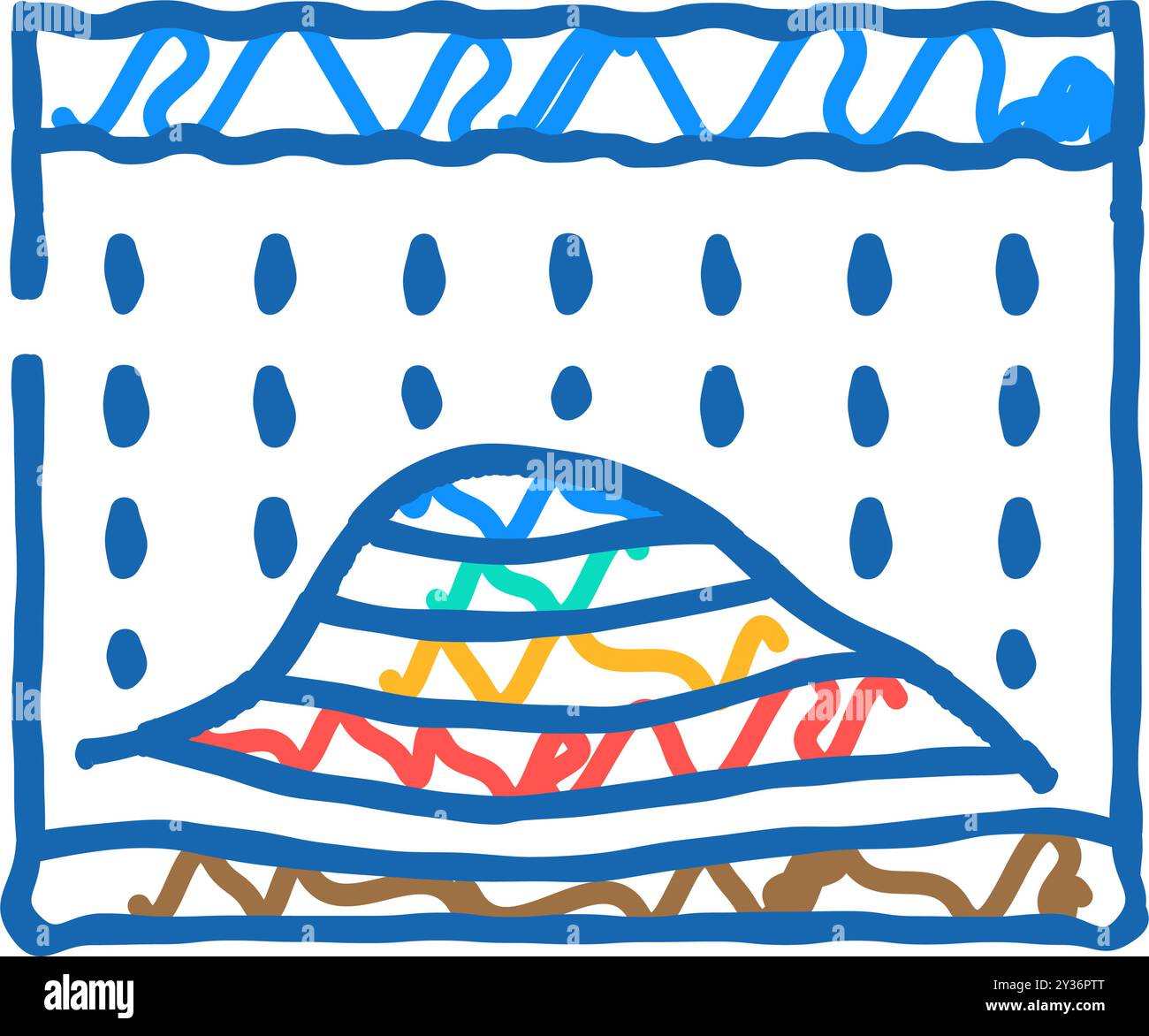 oil reservoir simulation petroleum engineer icon doodle illustration ...