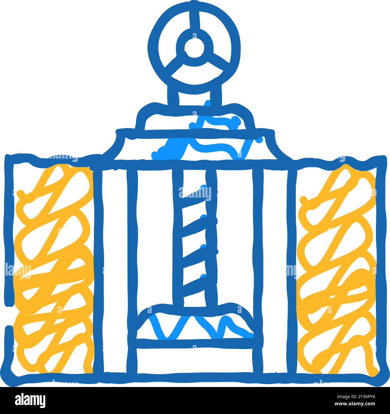 oil well plugging petroleum engineer icon doodle illustration Stock ...