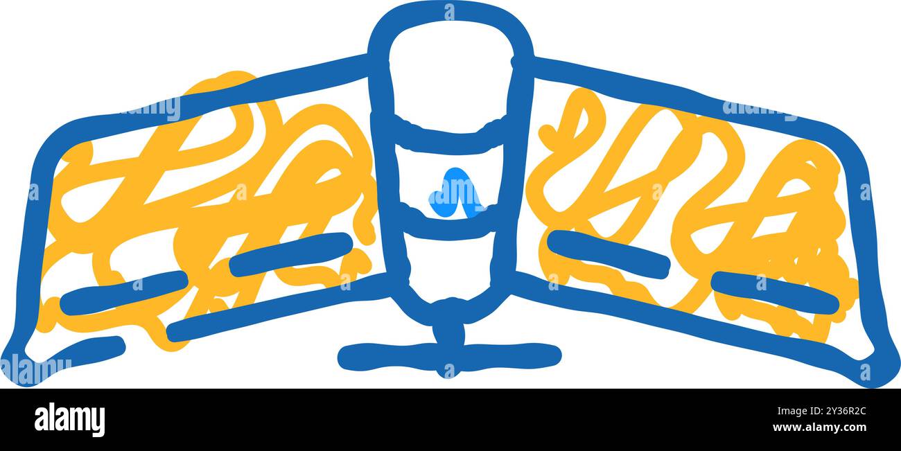 unmanned aerial vehicle aeronautical engineer icon doodle illustration ...