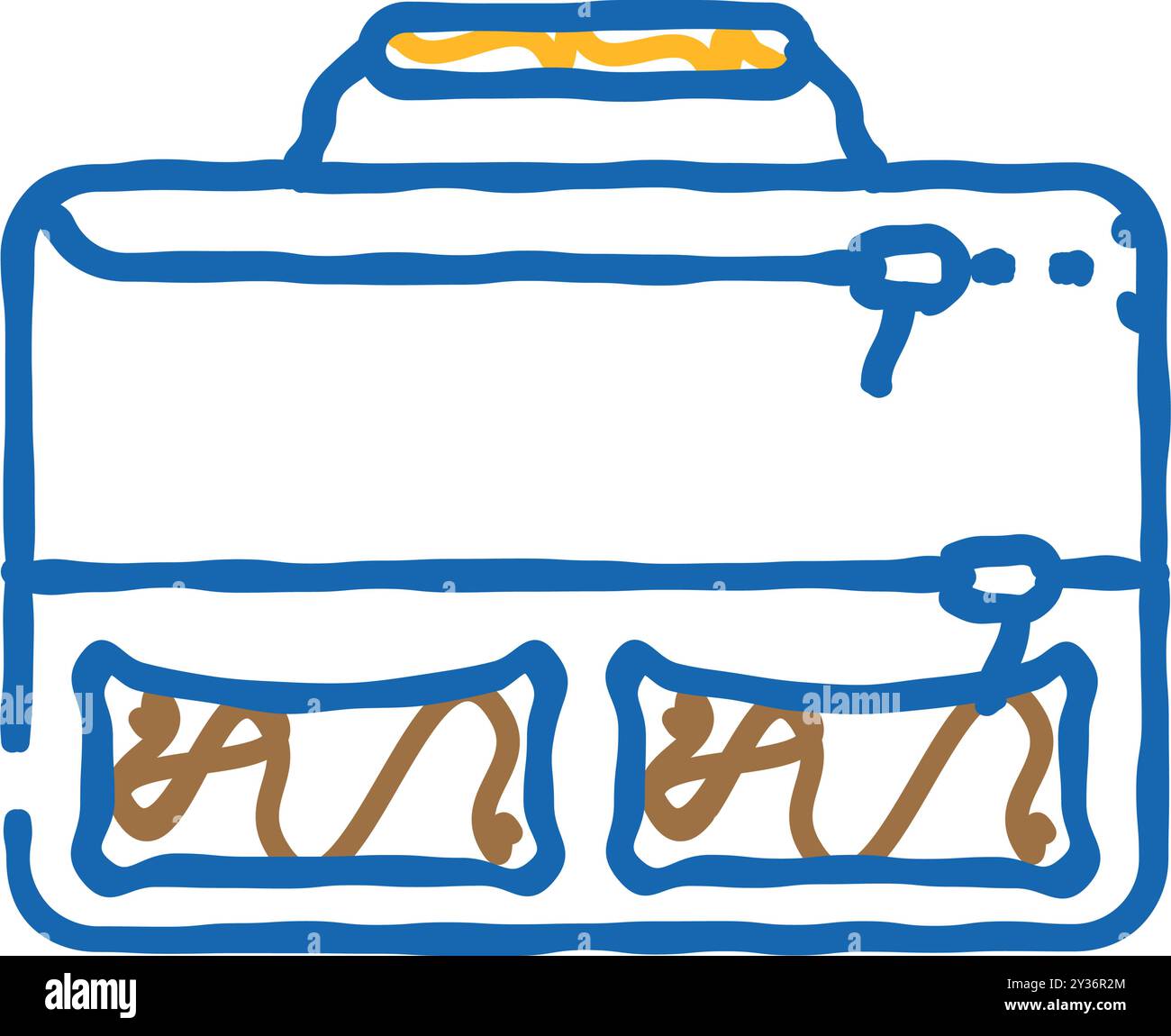 lunch box bag school icon doodle illustration Stock Vector Image & Art ...