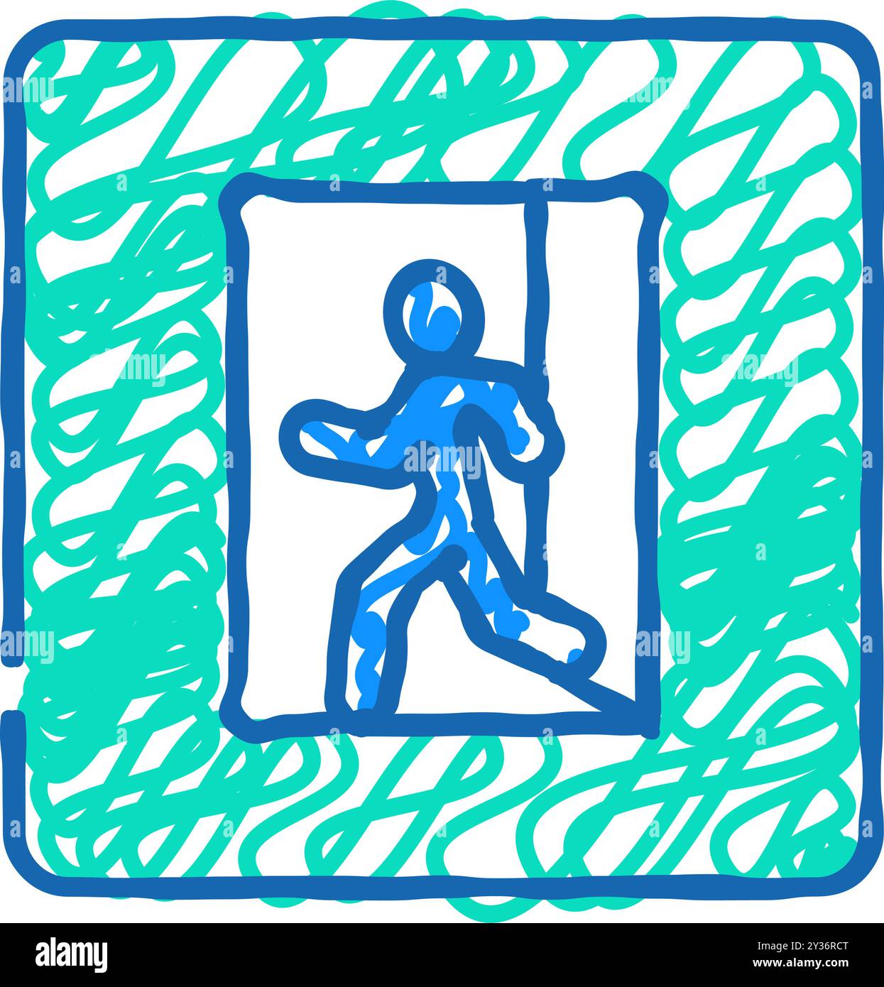 emergency exit safety icon doodle illustration Stock Vector Image & Art ...