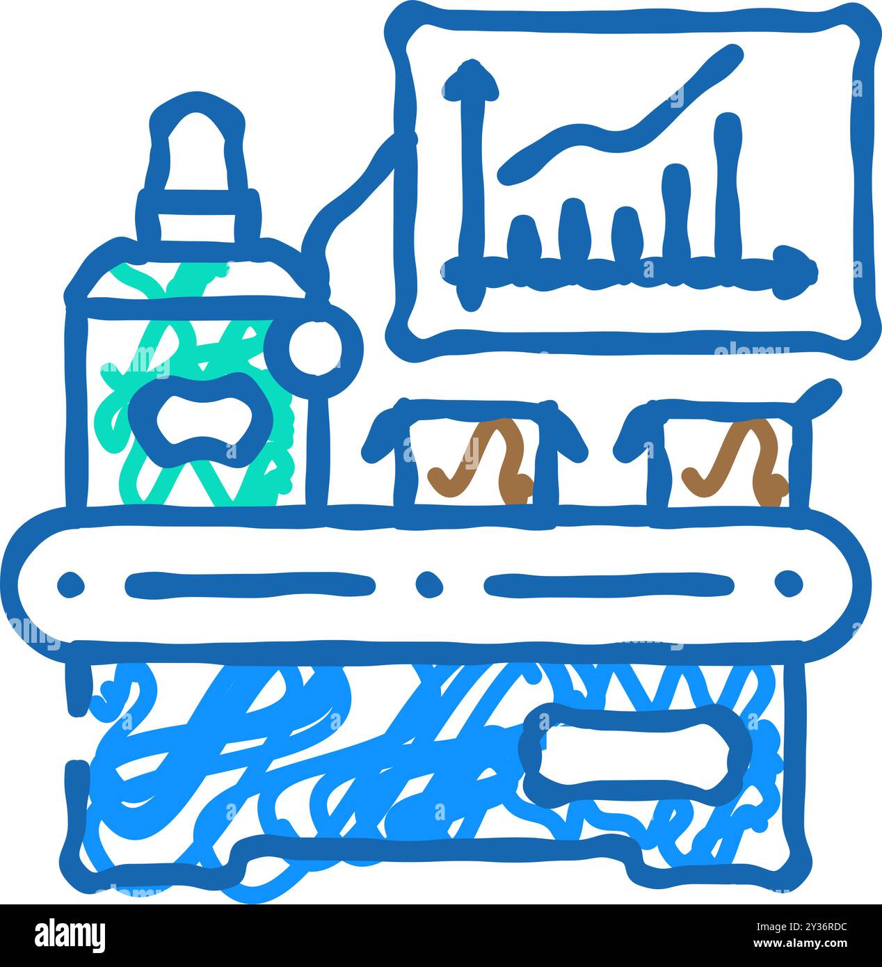 efficiency improvement manufacturing engineer icon doodle illustration ...