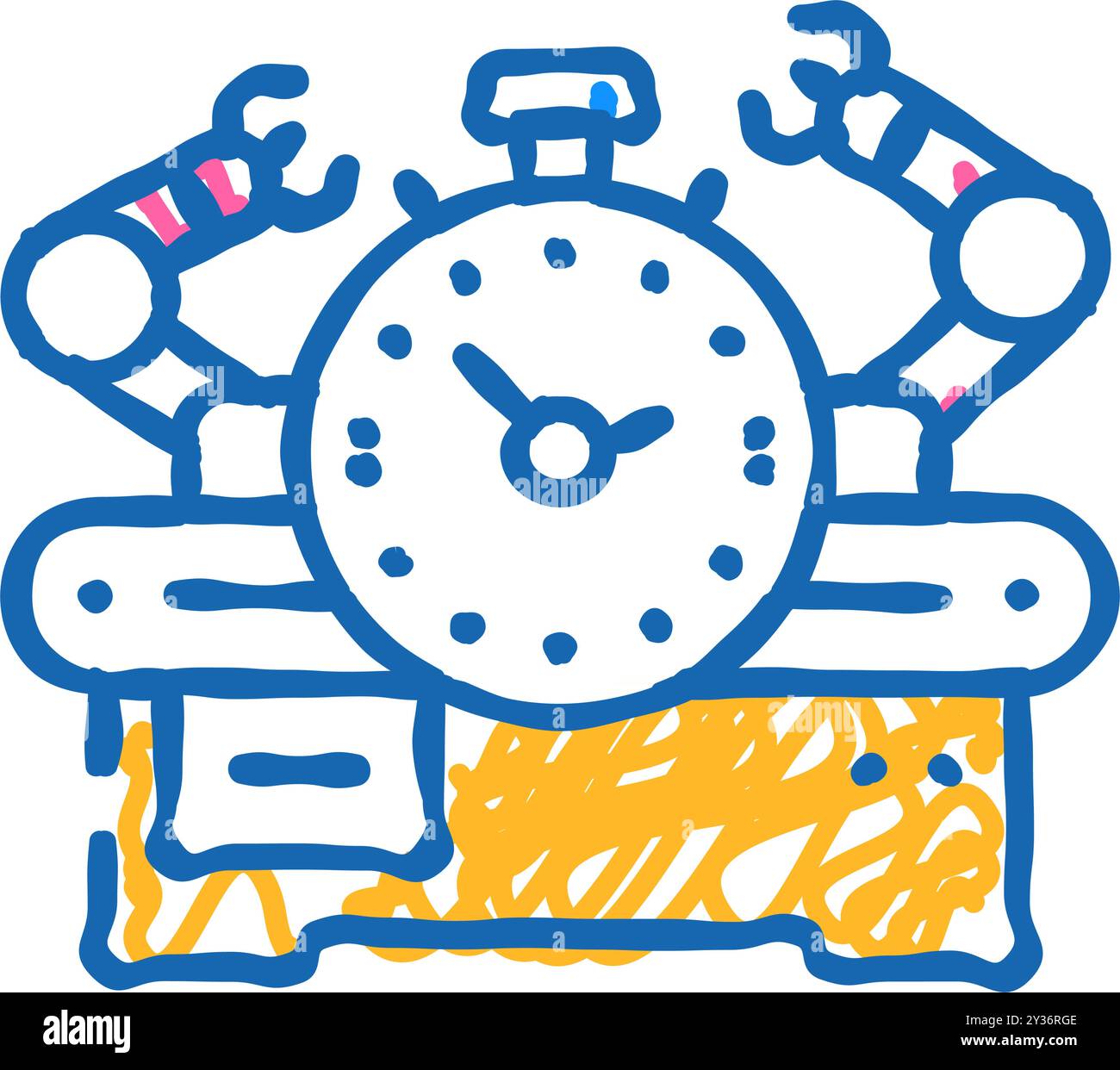 workflow optimization manufacturing engineer icon doodle illustration ...