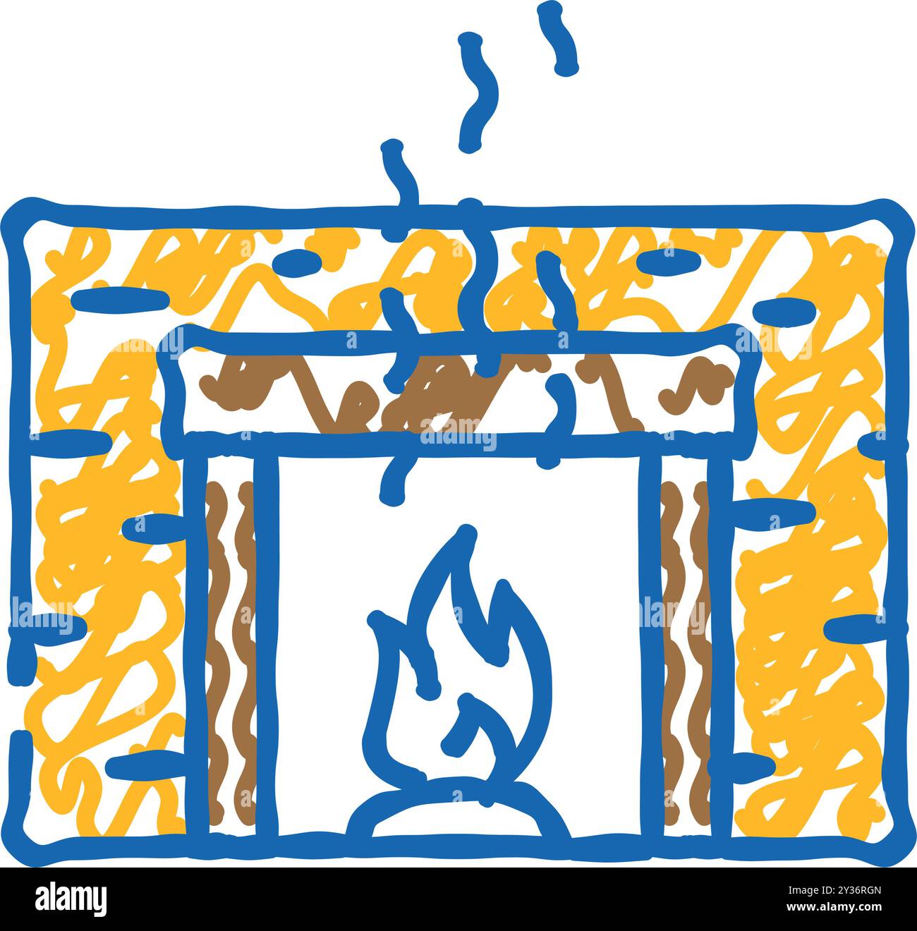 Smoke smell icon doodle Stock Vector Images - Alamy