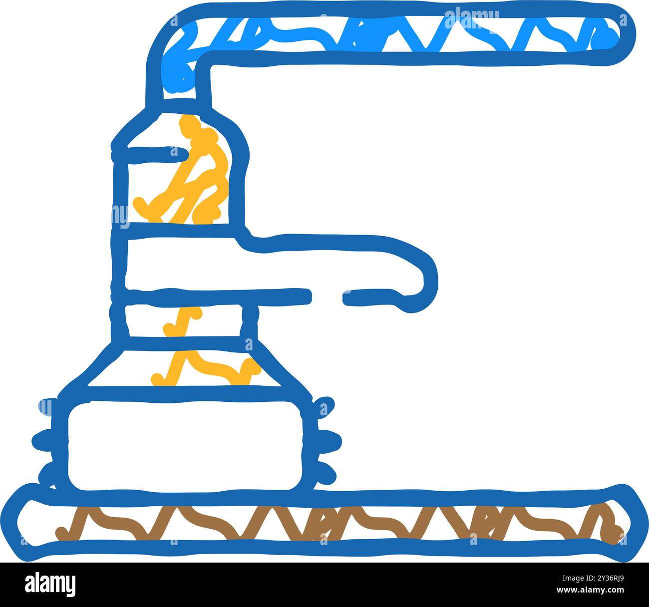 surface finishing manufacturing engineer icon doodle illustration Stock ...