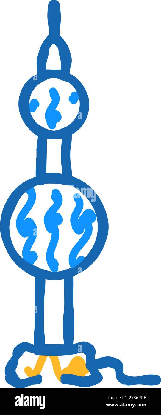 lightning rod electrical engineer icon doodle illustration Stock Vector ...