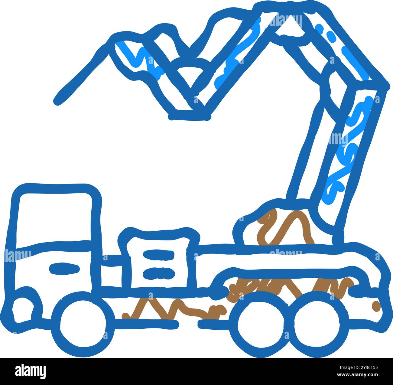 ditch digger civil engineer icon doodle illustration Stock Vector Image ...