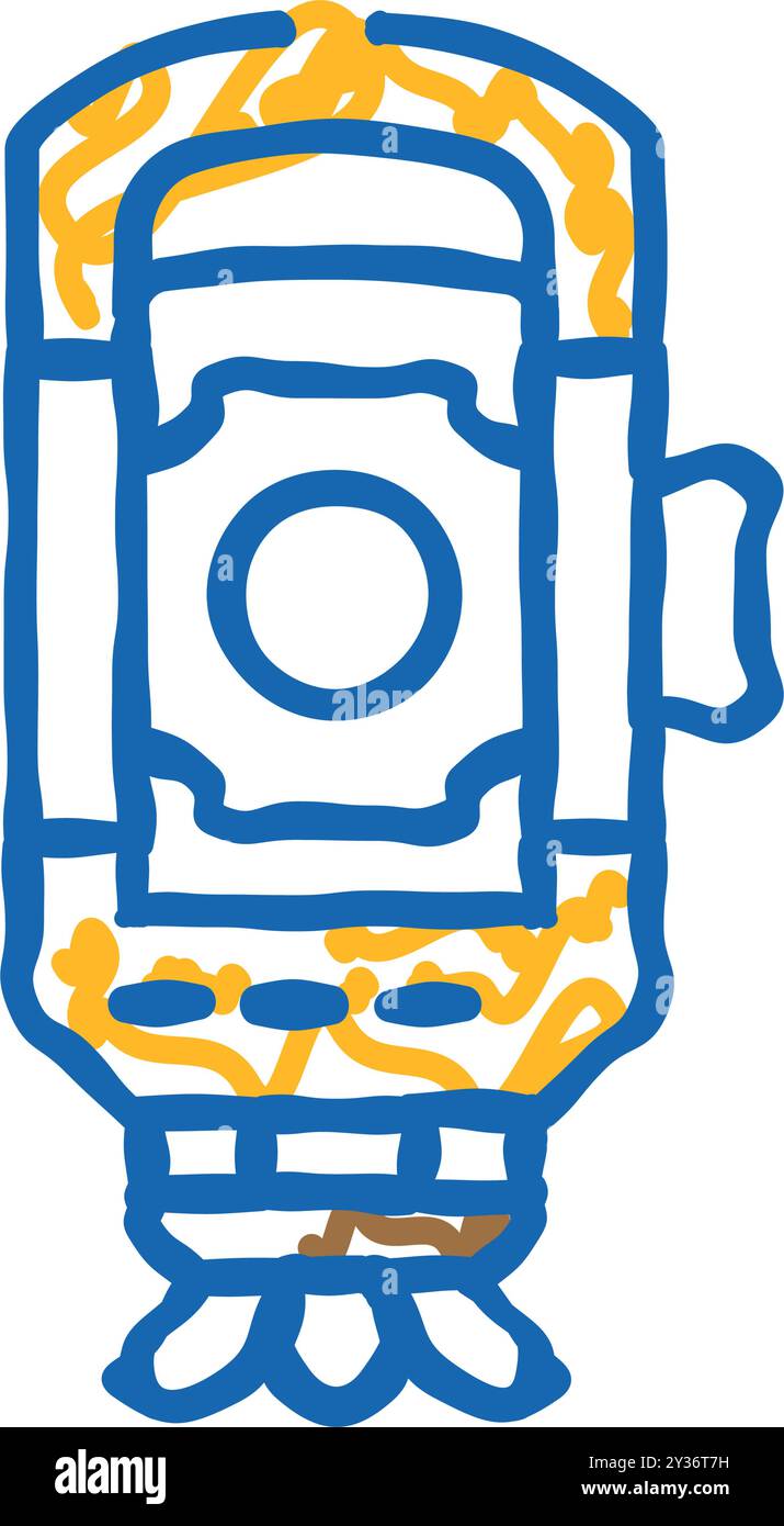 surveyor civil engineer icon doodle illustration Stock Vector Image ...