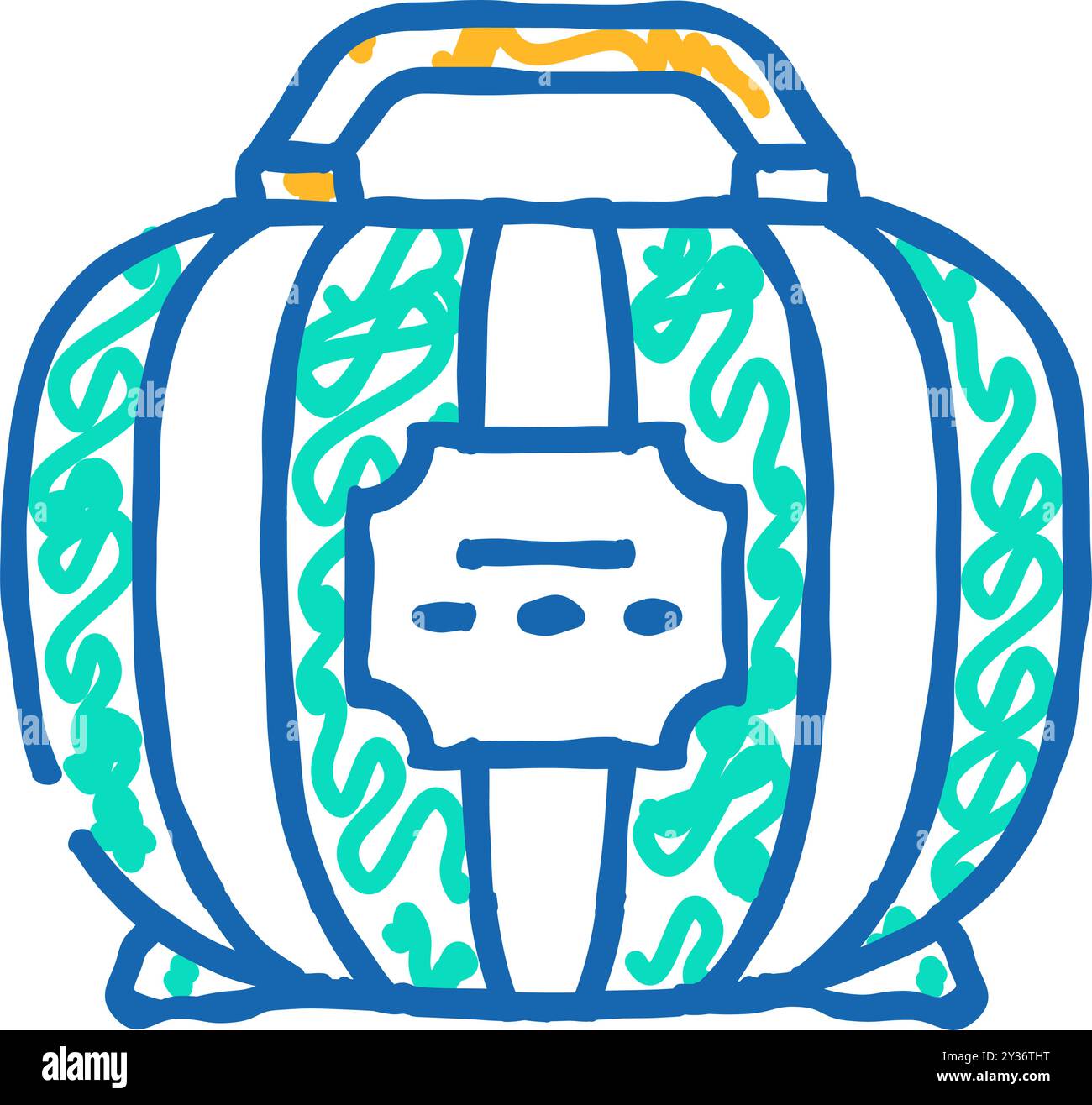 lunch box kids container icon doodle illustration Stock Vector Image ...