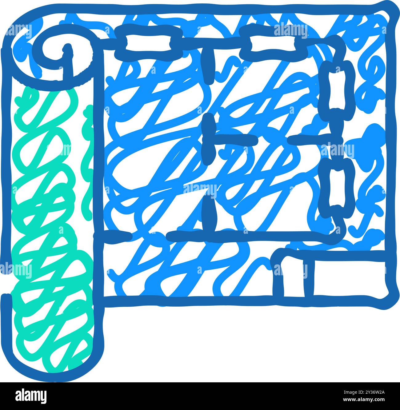 blueprint roll civil engineer icon doodle illustration Stock Vector ...