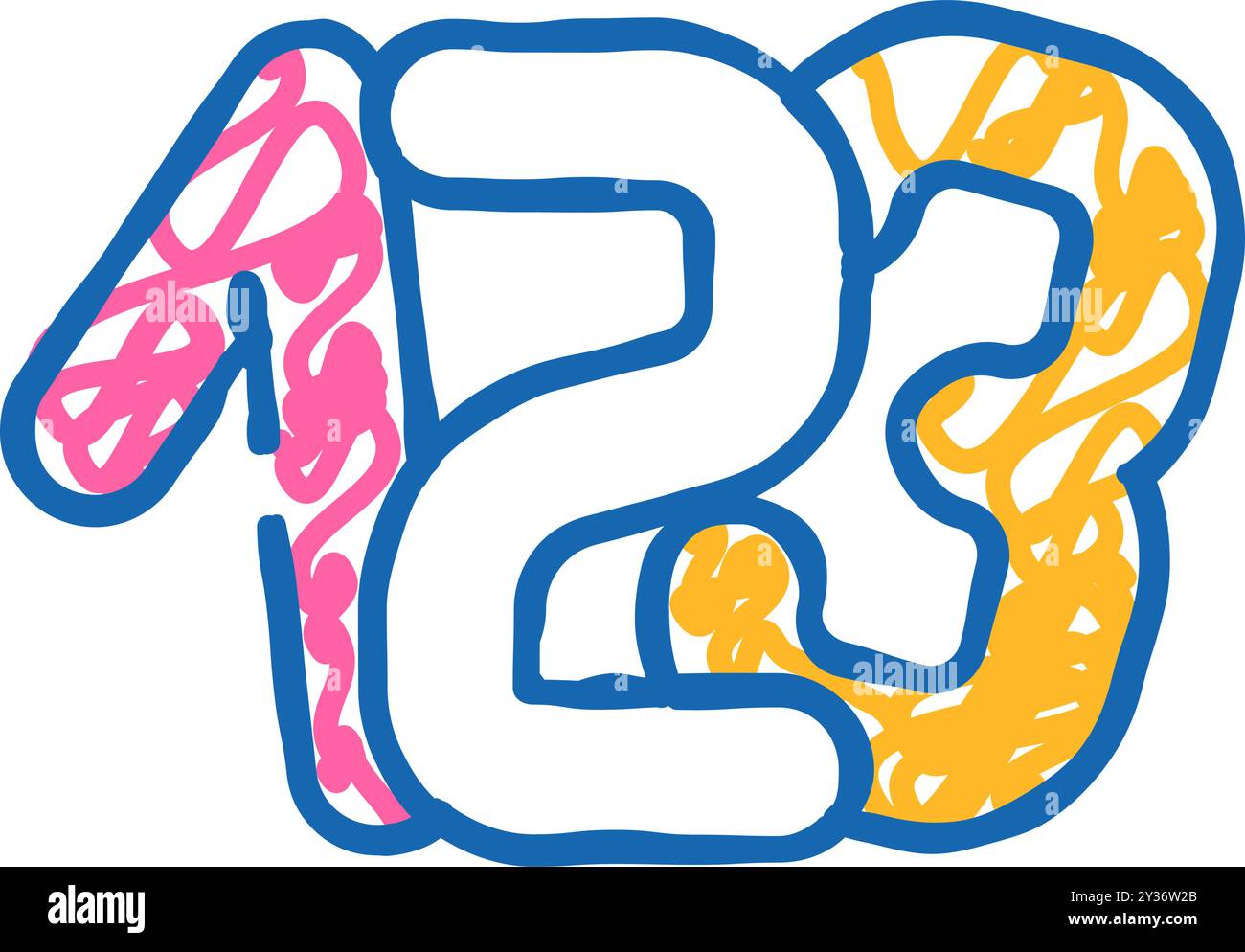 numbers math science education icon doodle illustration Stock Vector ...