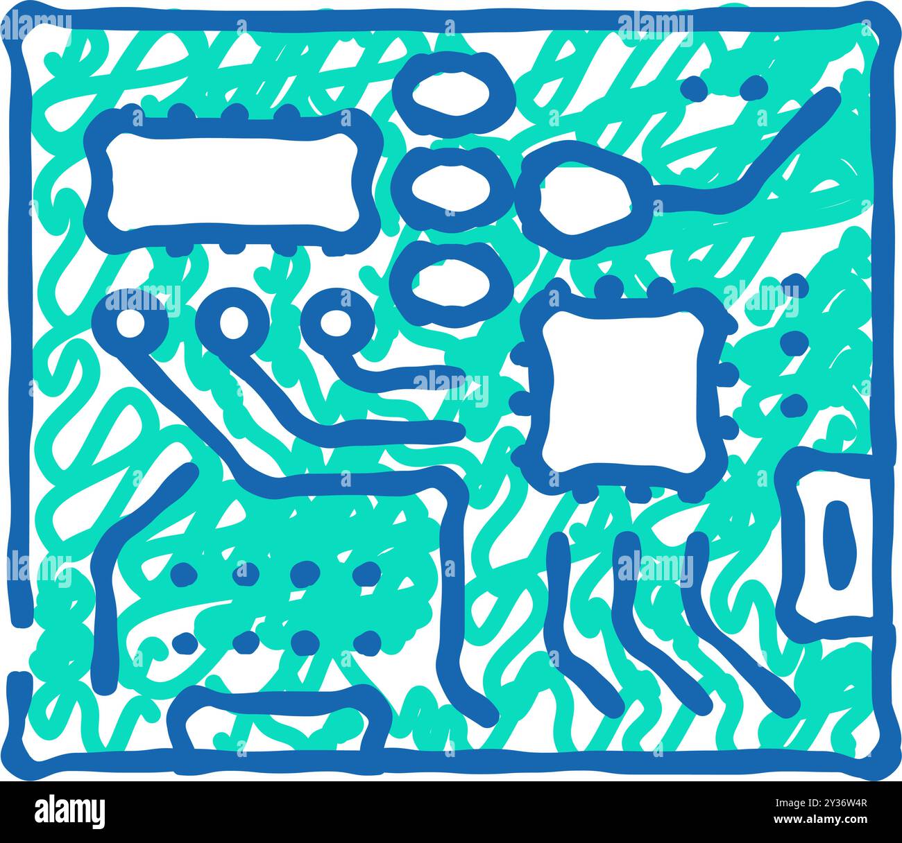 circuit board electrical engineer icon doodle illustration Stock Vector ...