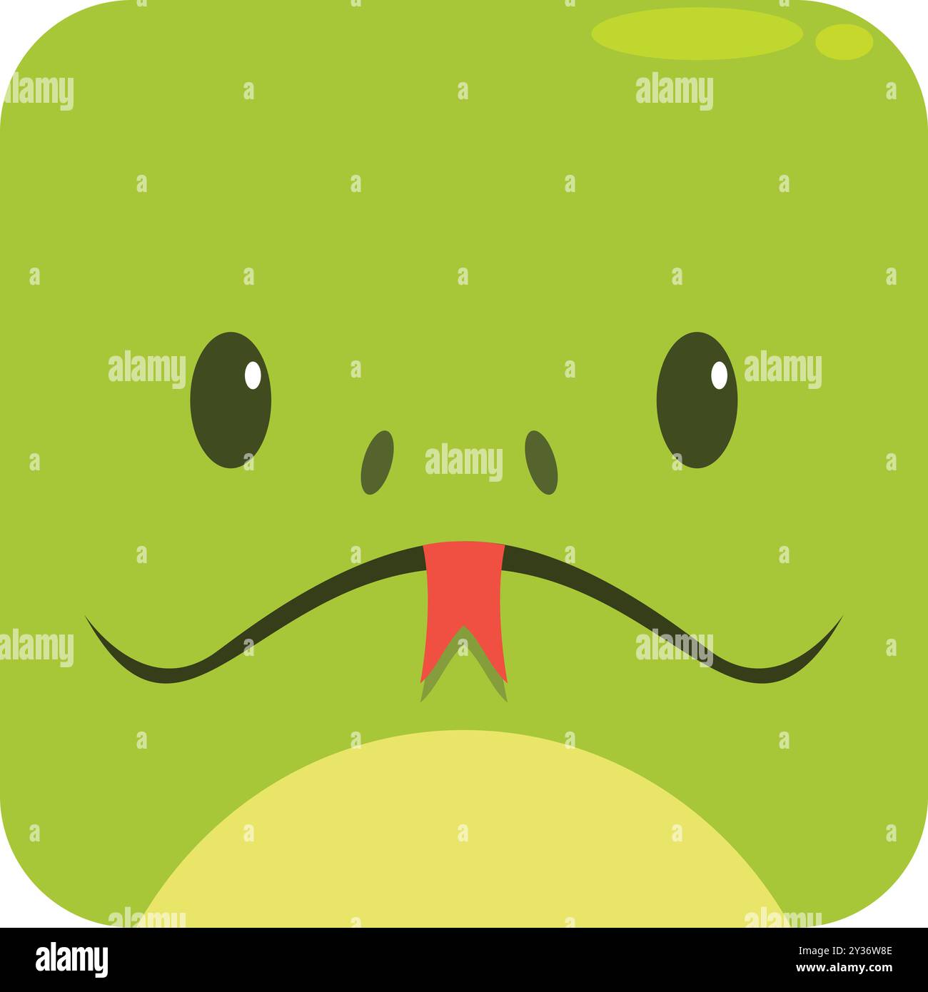 Cartoon snake face with big eyes and an open mouth sticking out its ...
