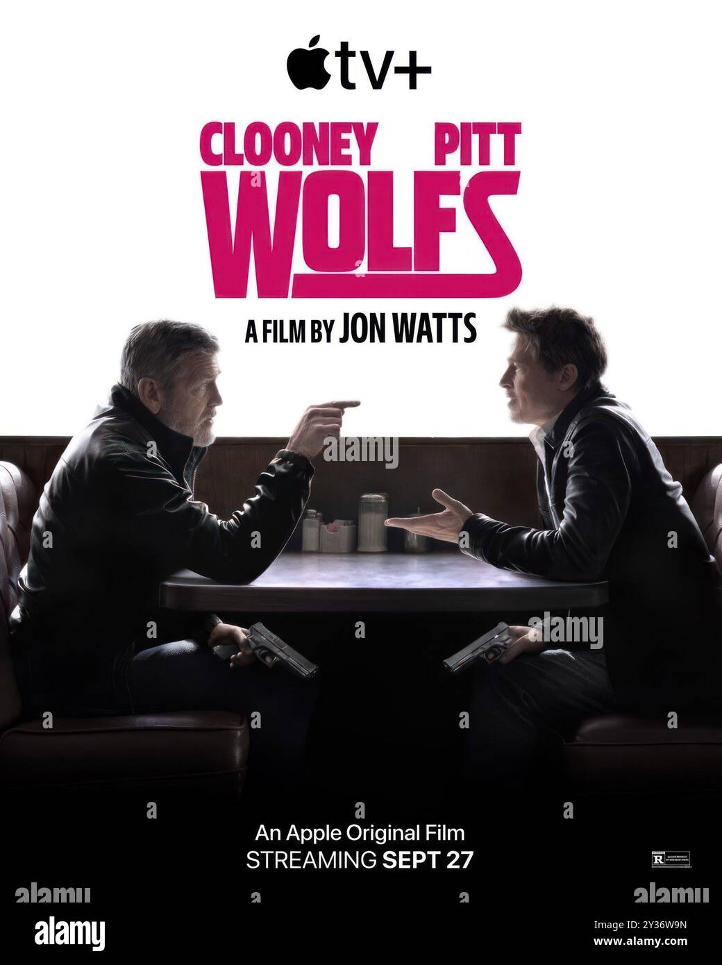 WOLFS, US poster, from left: George Clooney, Brad Pitt, 2024 ...