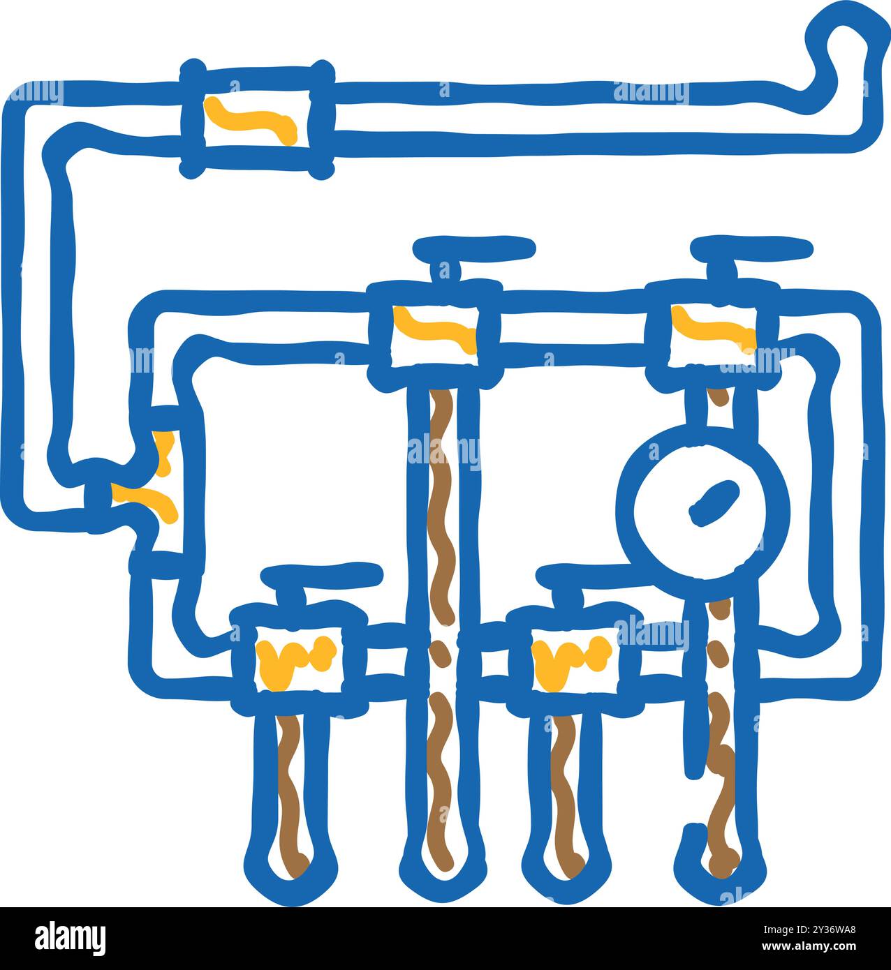 installation gas service icon doodle illustration Stock Vector Image ...