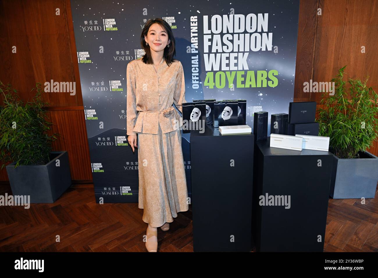LONDON, UK. 12th Sep, 2024. Ning Xin '宁心'is a Chinese actress attends 养生堂 'YOSEIDO' cosmetics ...
