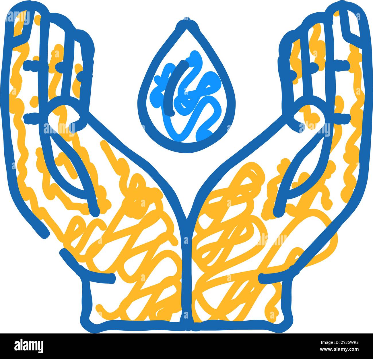 water conservation environmental icon doodle illustration Stock Vector ...