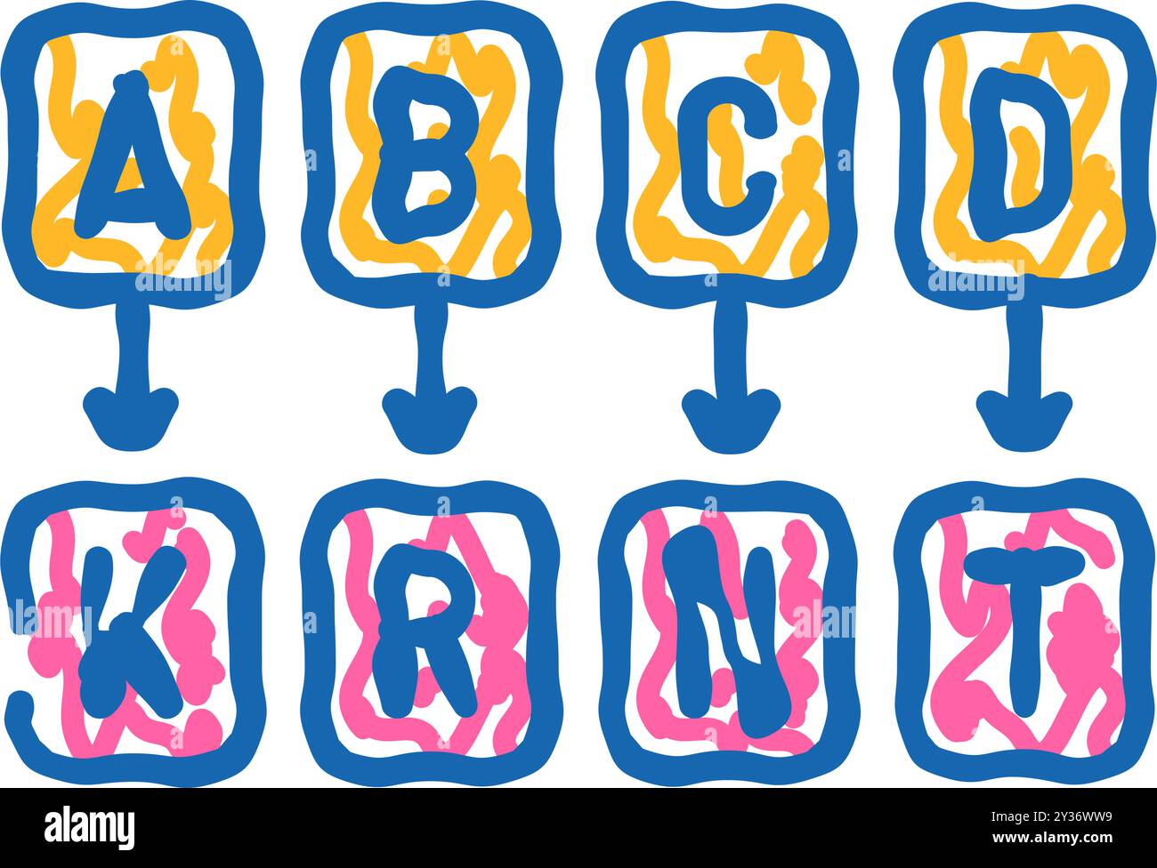 cryptography math science education icon doodle illustration Stock ...