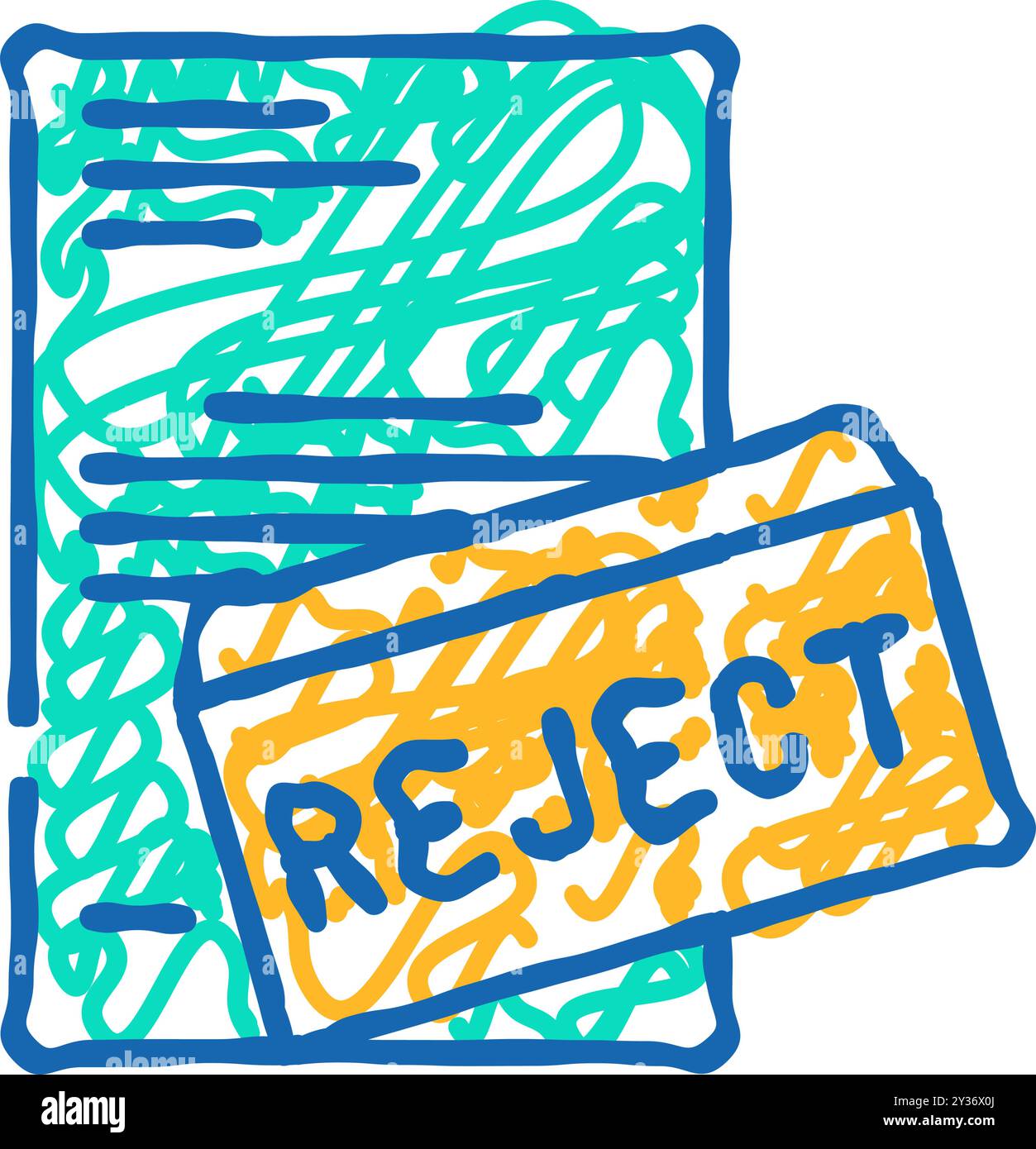 proposal rejected icon doodle illustration Stock Vector Image & Art - Alamy