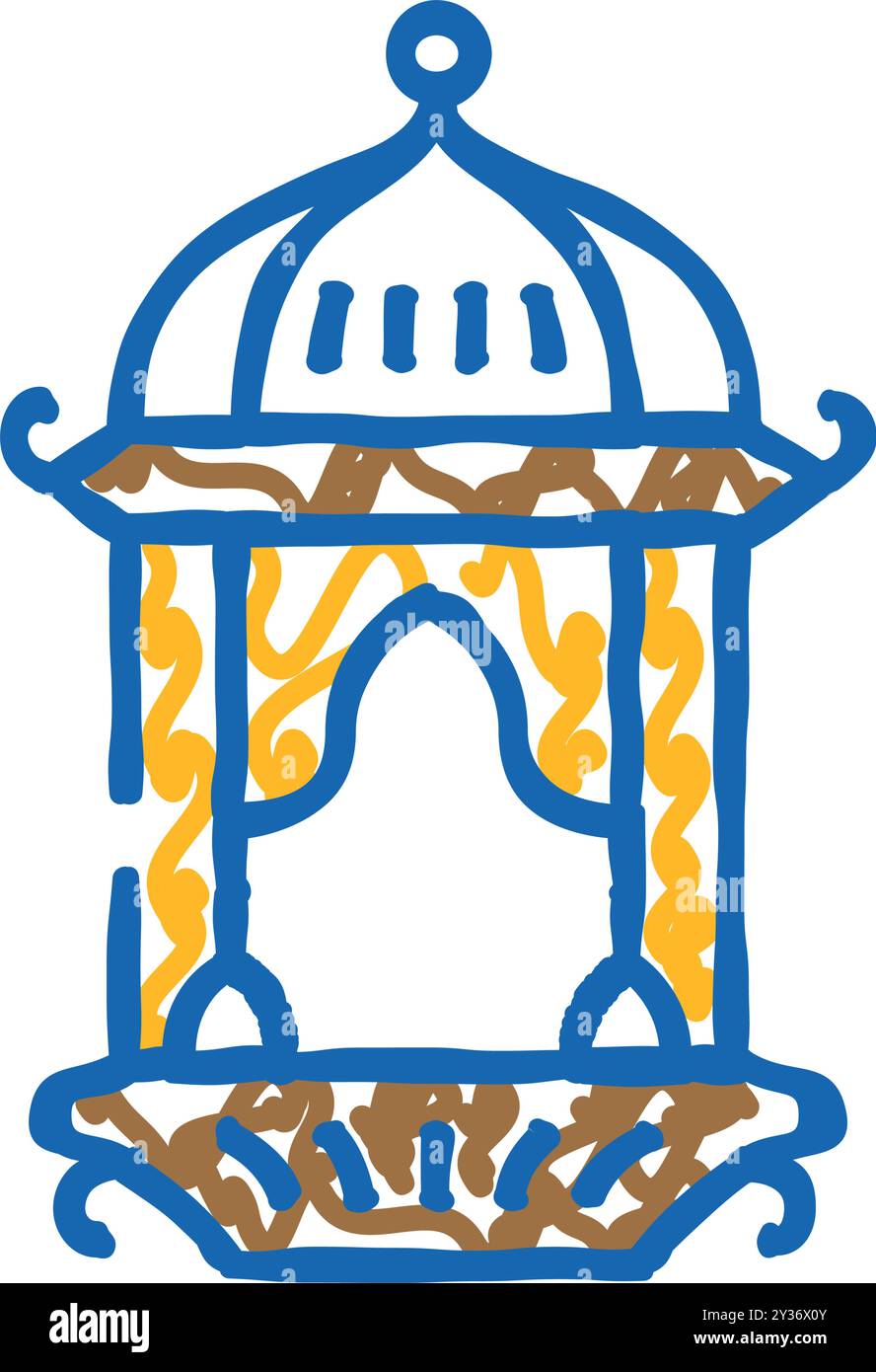 islamic lantern fanous icon doodle illustration Stock Vector Image ...