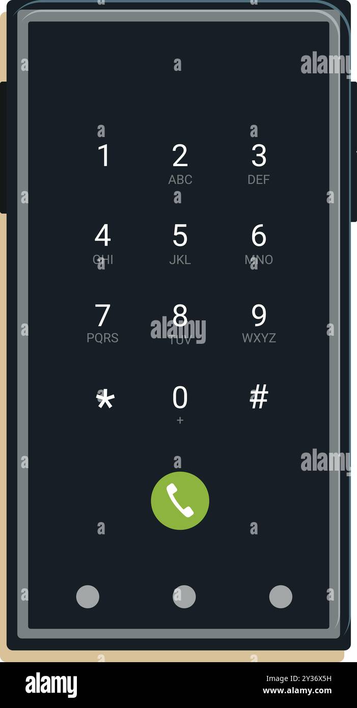 Modern smartphone is showing phone call keypad screen Stock Vector Image & Art - Alamy