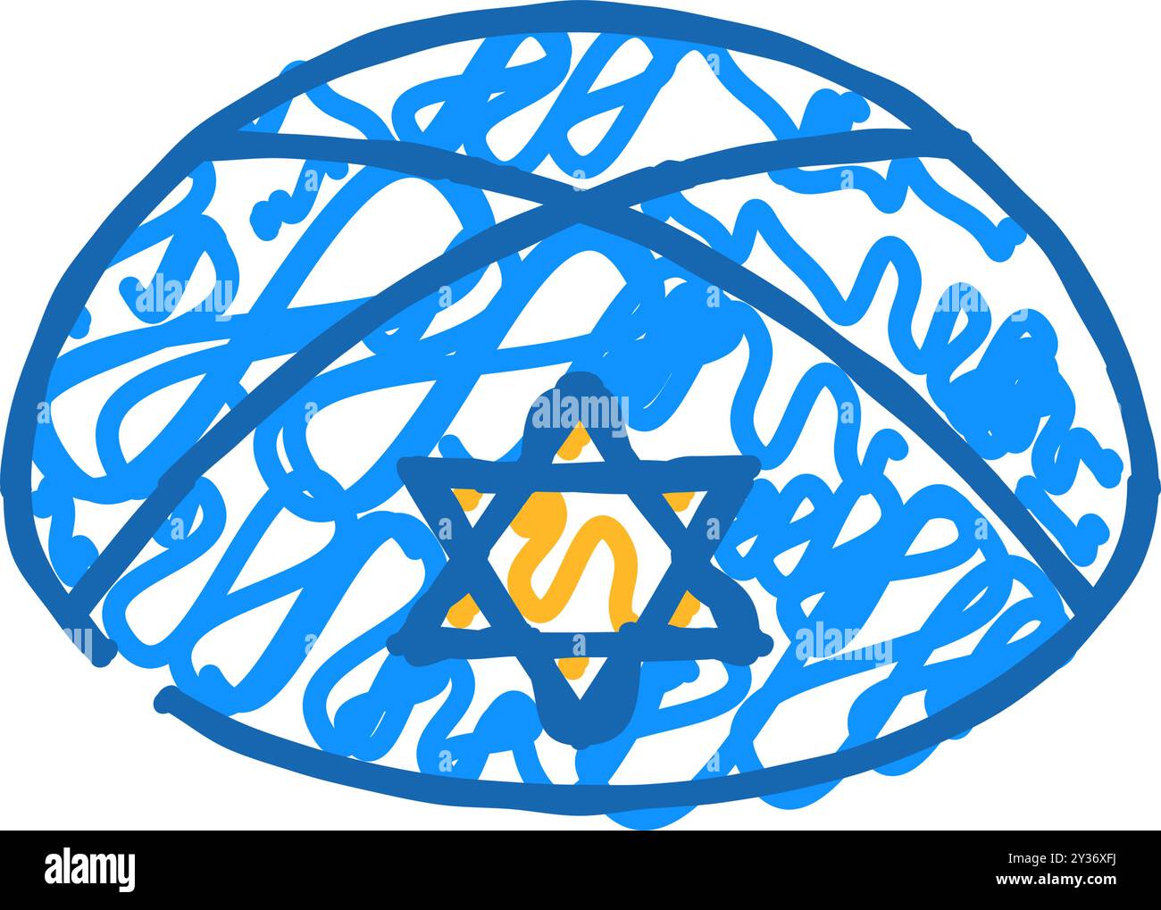 kippah yarmulke jewish icon doodle illustration Stock Vector Image ...