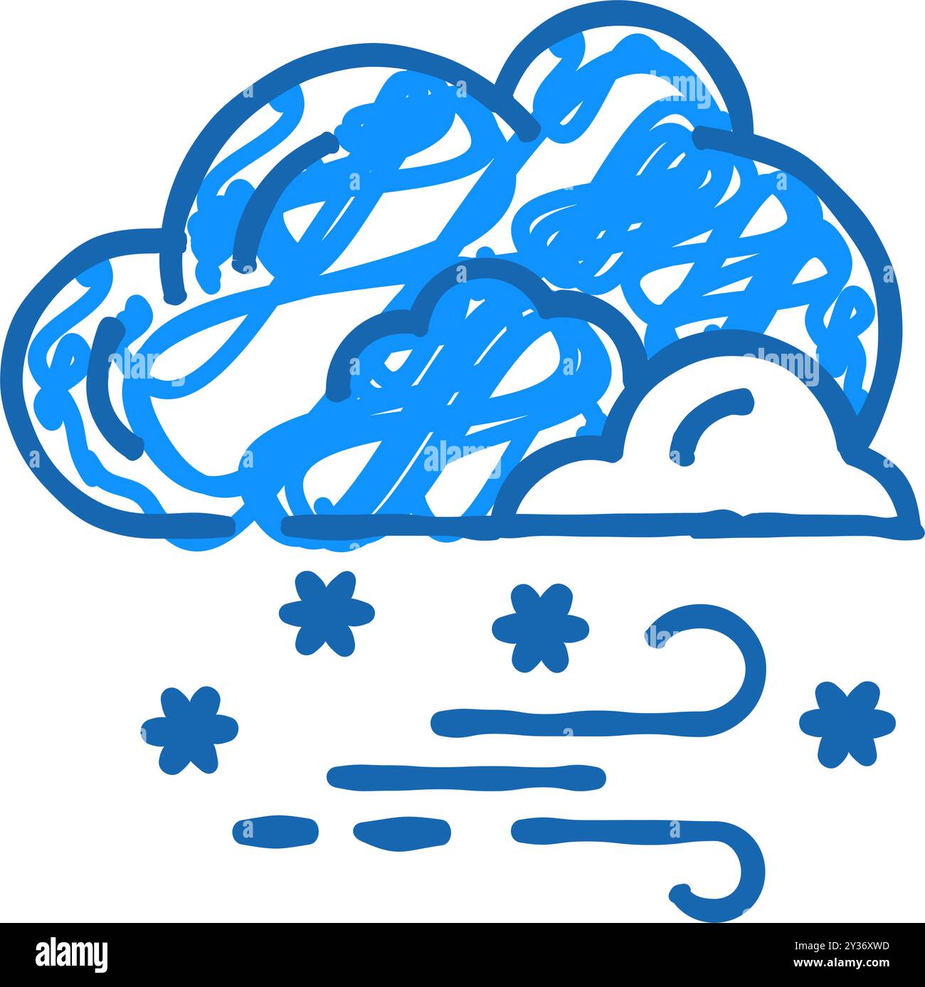 winter storm season icon doodle illustration Stock Vector Image & Art ...