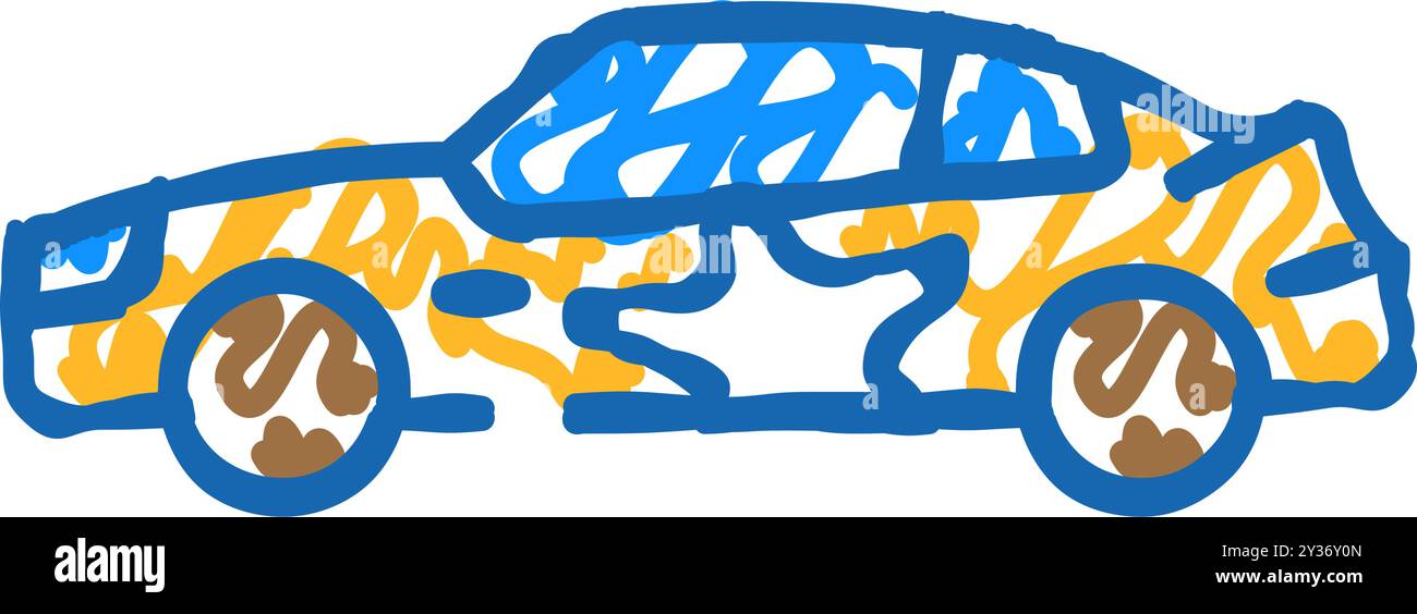 modern racing car vehicle speed icon doodle illustration Stock Vector ...